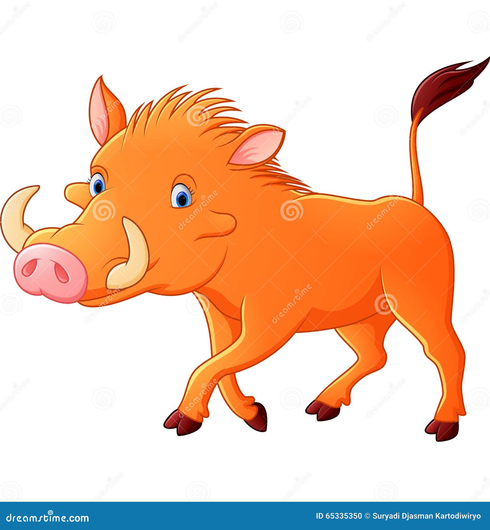 Cartoon warthog stock vector. Illustration of africa - 65335350