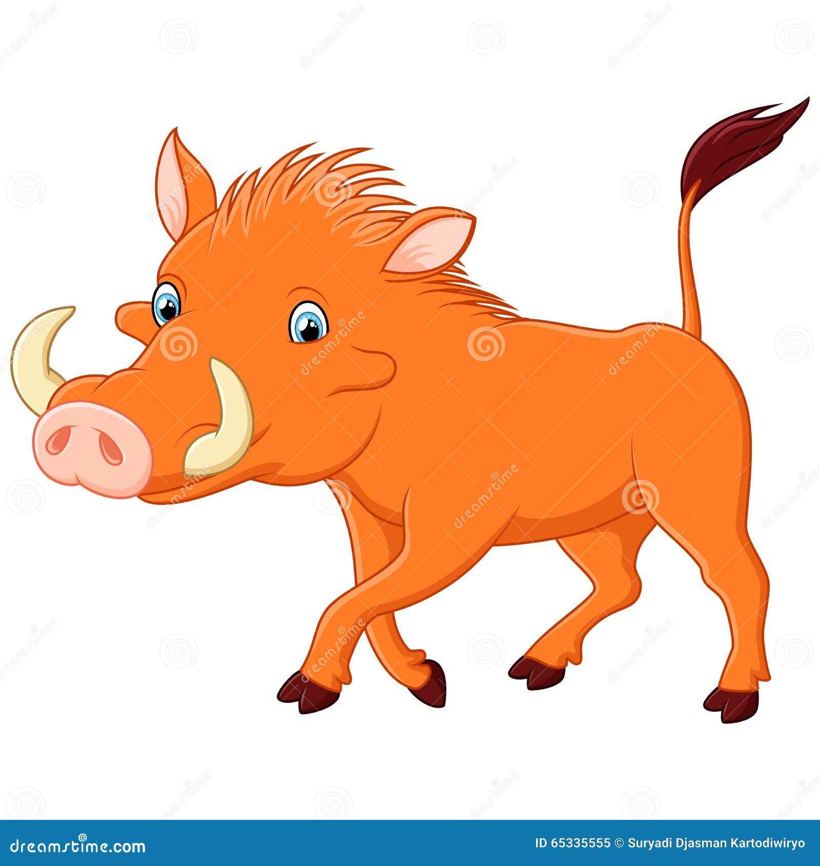 Cartoon warthog stock vector. Illustration of boar, africa - 65335555