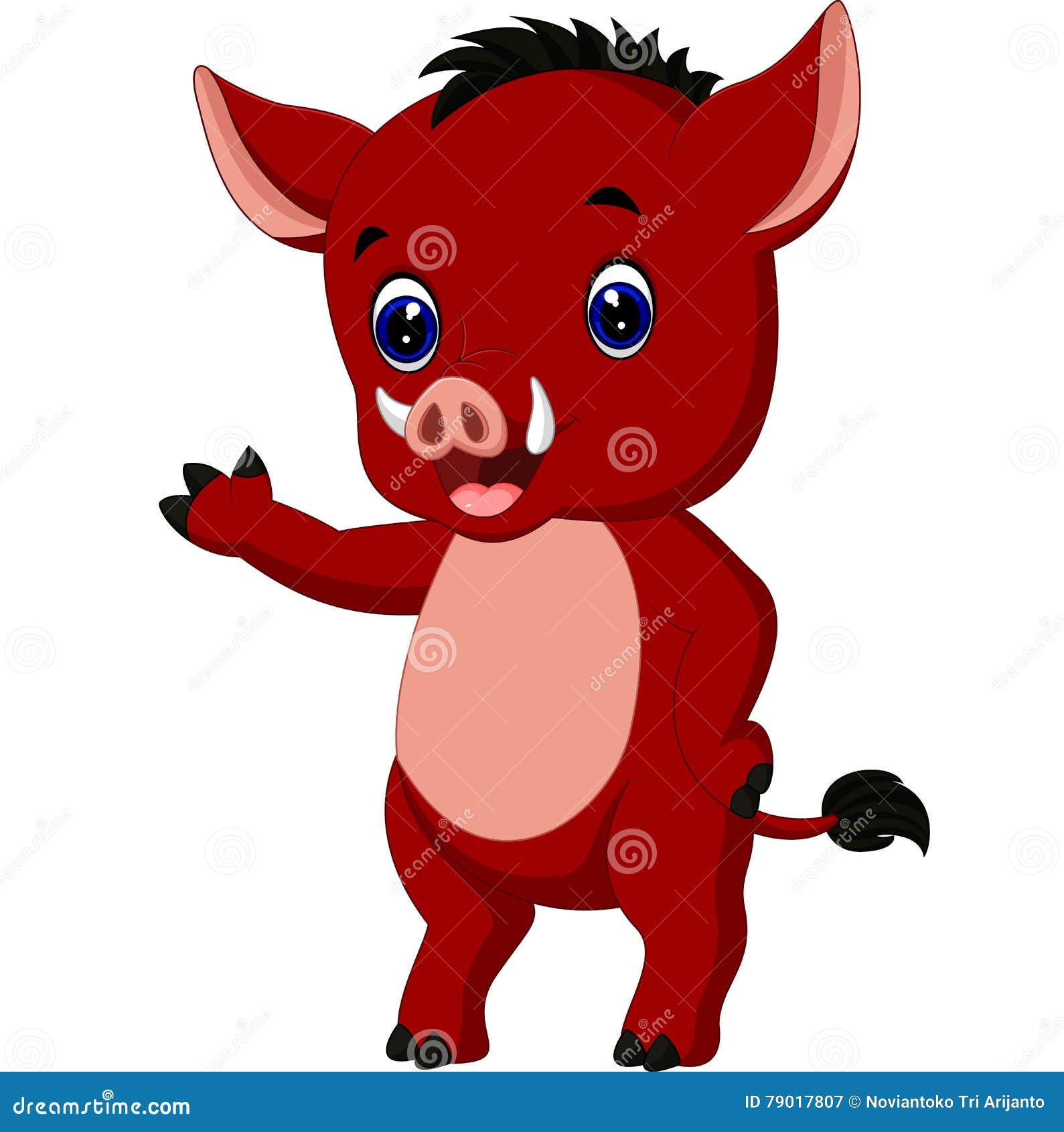 Warthog Cartoon Character Vector Logo Template | CartoonDealer.com ...
