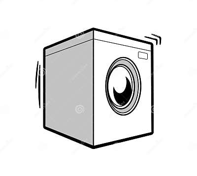 Cartoon washing machine stock vector. Illustration of clothes - 347827399