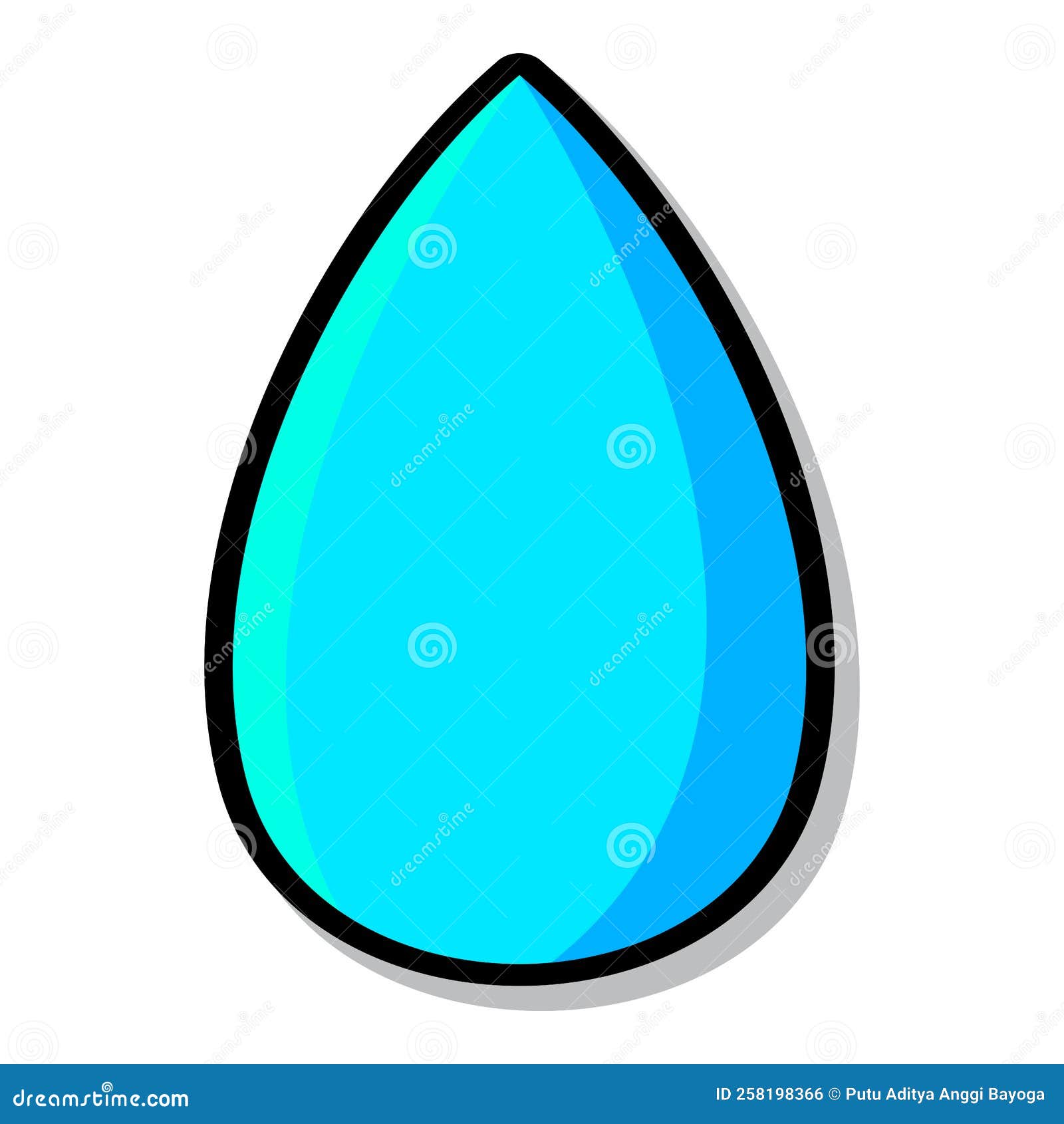 Cartoon water drop stock vector. Illustration of flat - 258198366