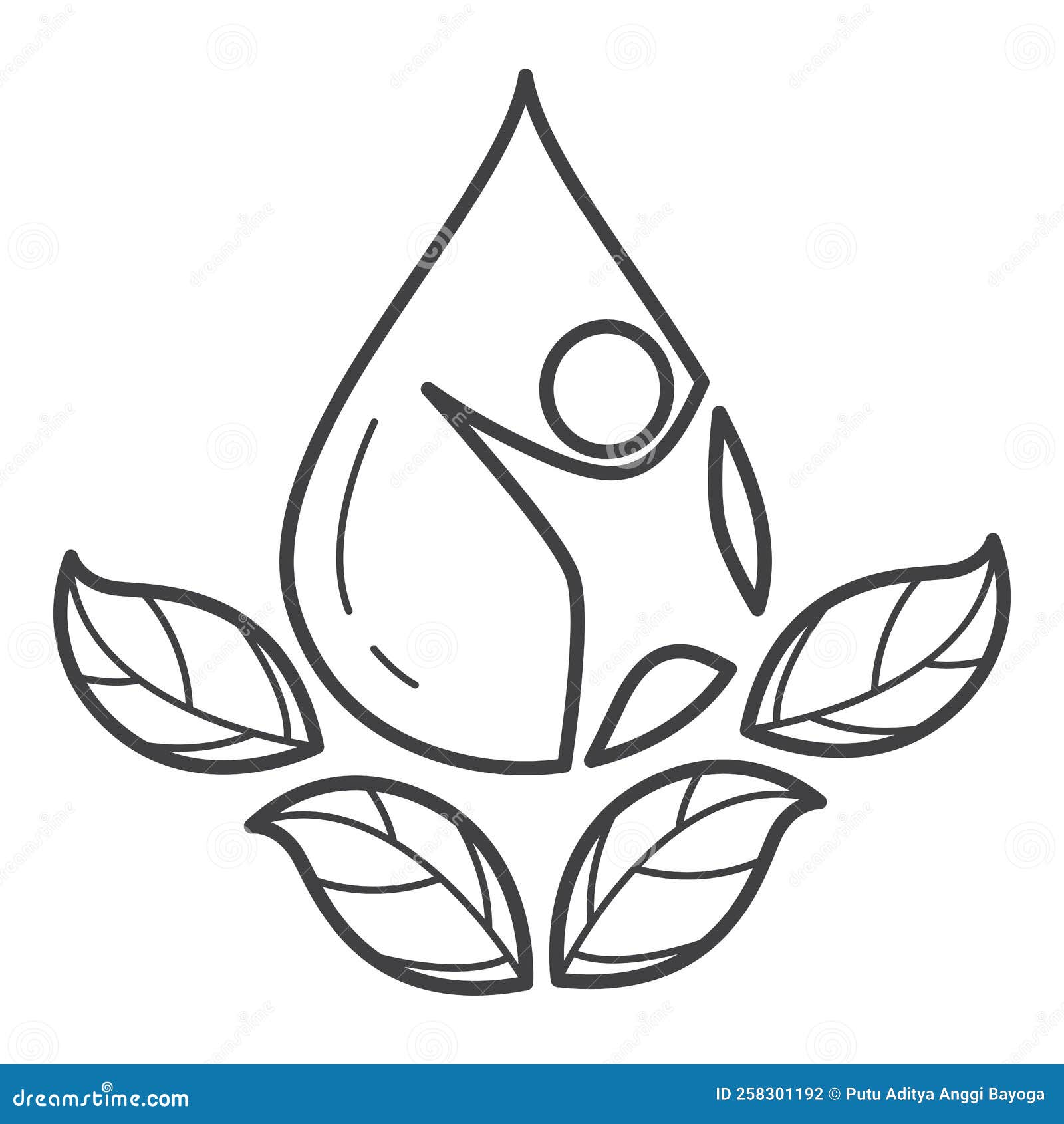 Cartoon water stock vector. Illustration of water, simple - 258301192