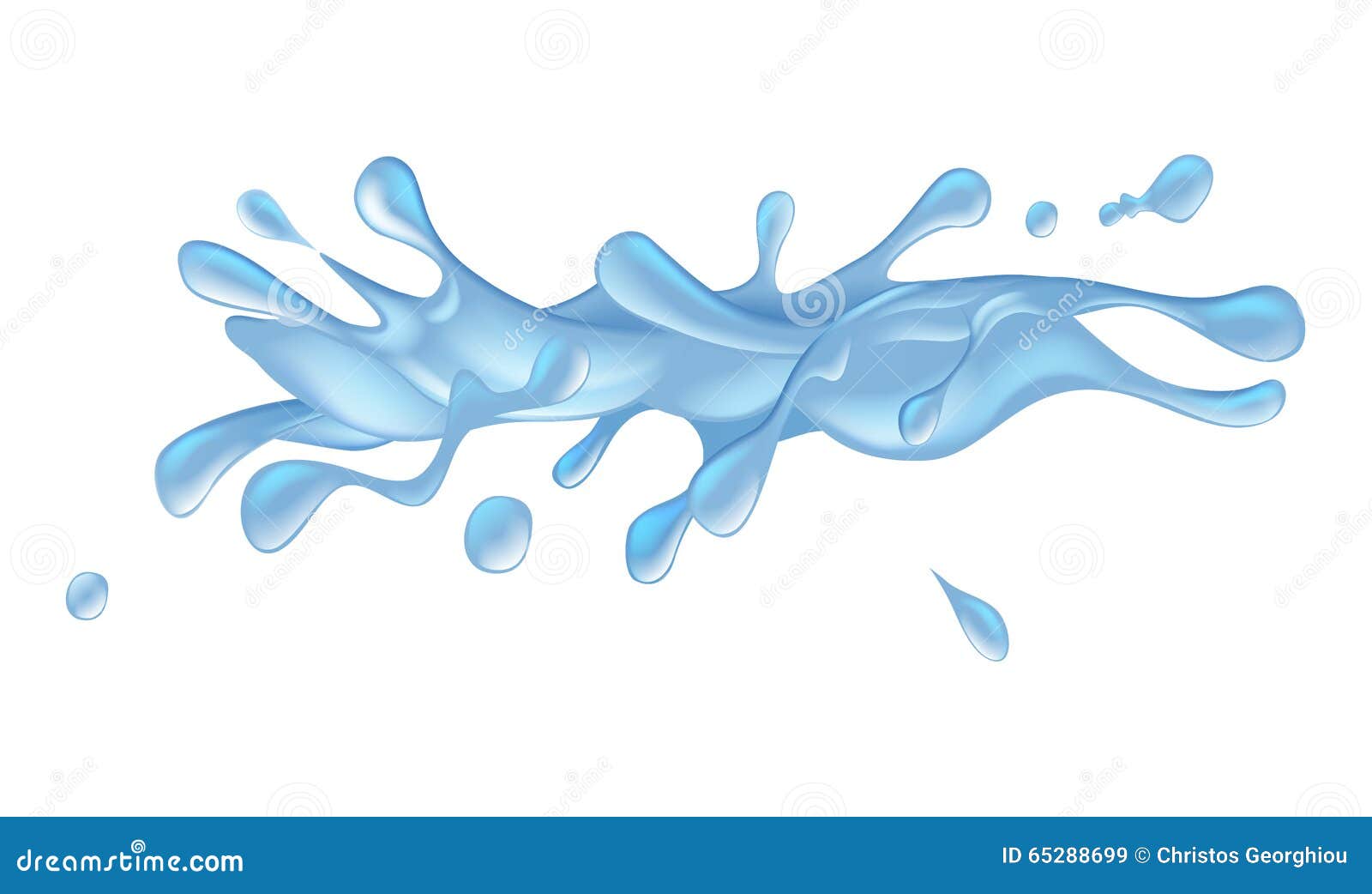Cartoon Water Splash stock vector. Illustration of ripple - 65288699