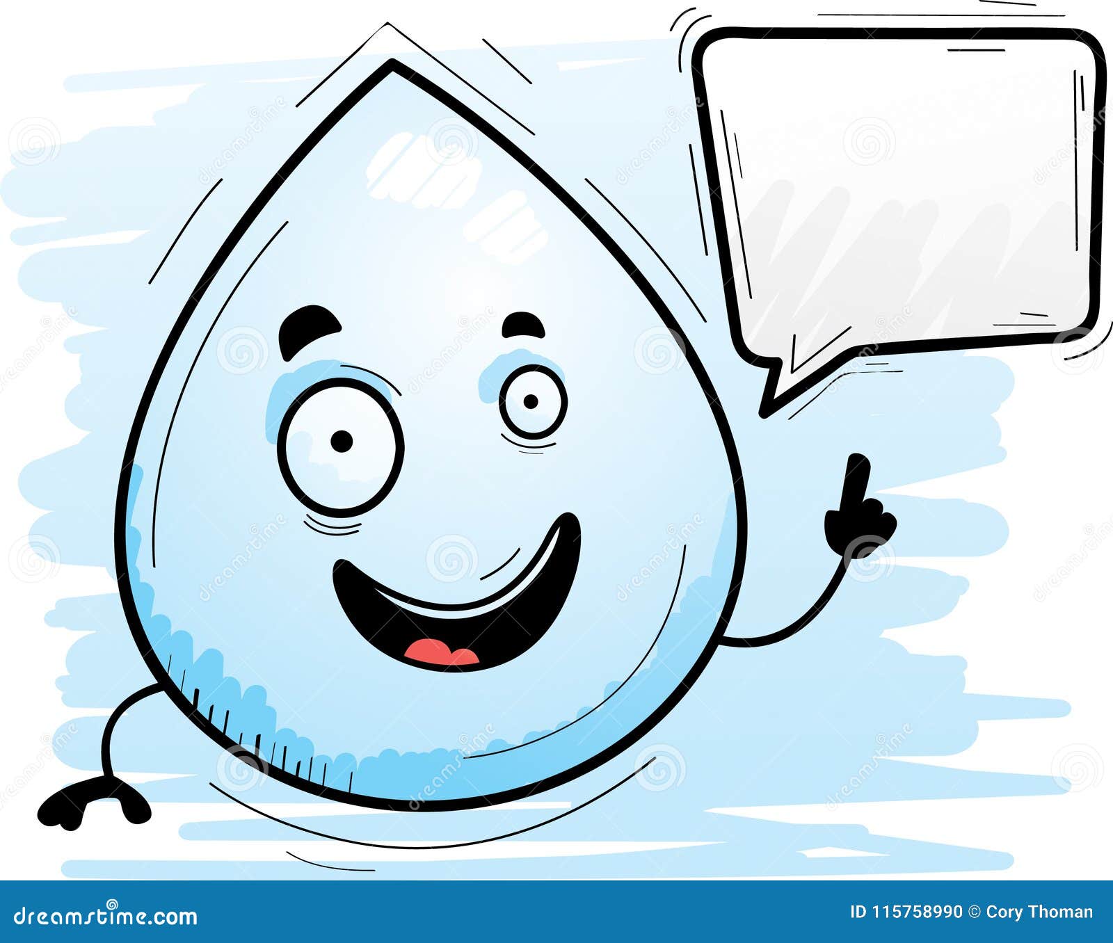 Cartoon Waterdrop Talking stock vector. Illustration of smiling - 115758990