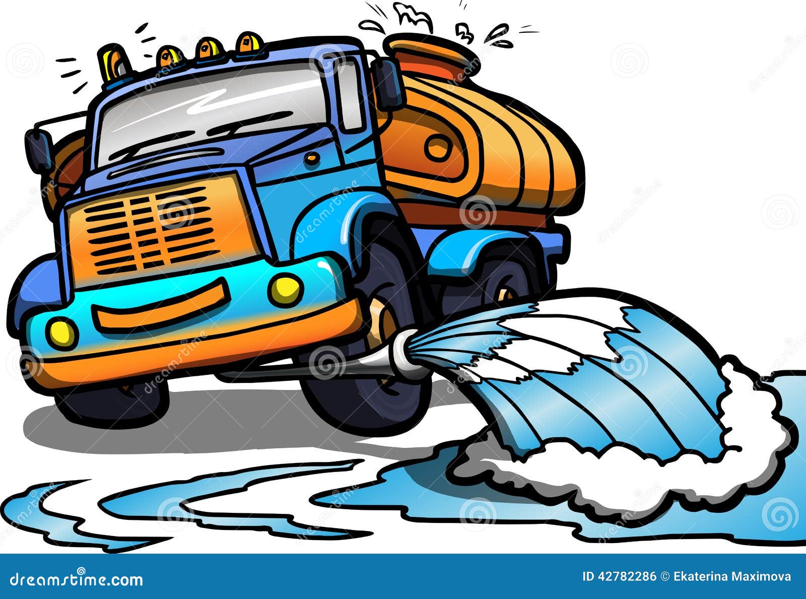 Cartoon Man Watering Growing Ideas Vector Illustration | CartoonDealer ...