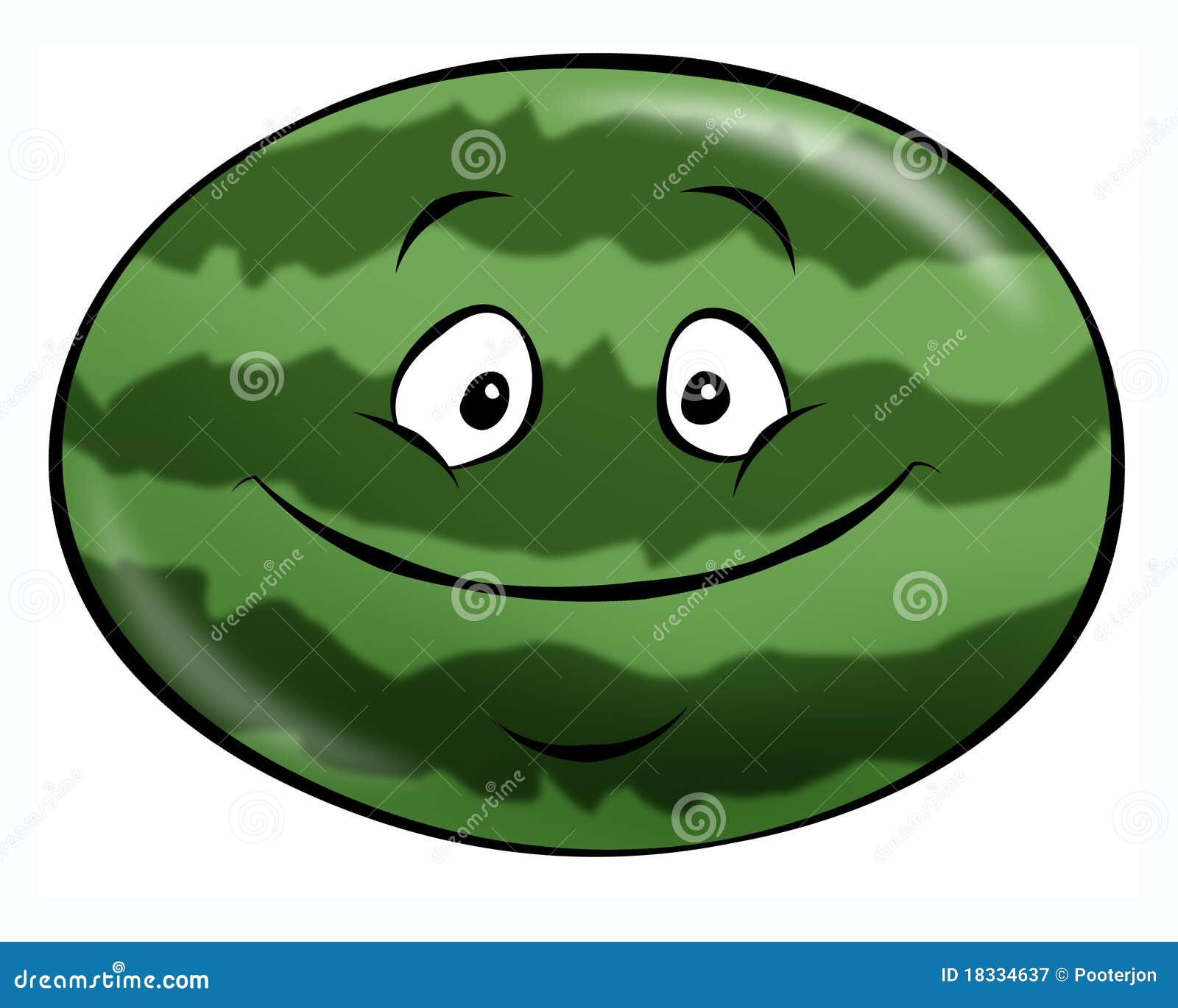 Cartoon Watermelon. Vector Illustration. Coloring And Dot To Dot ...
