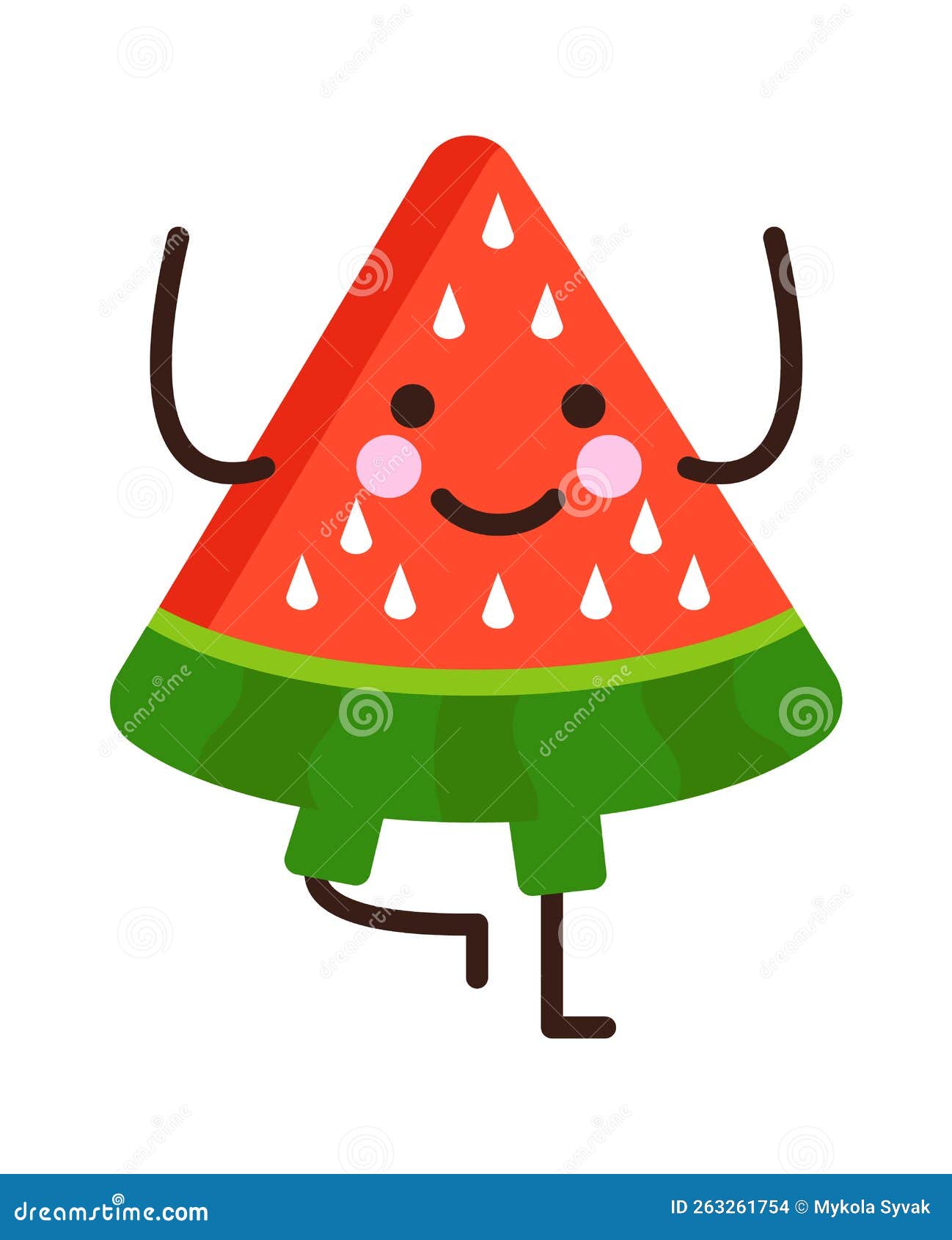 Cartoon Watermelon Exercising Stock Vector - Illustration of dessert ...