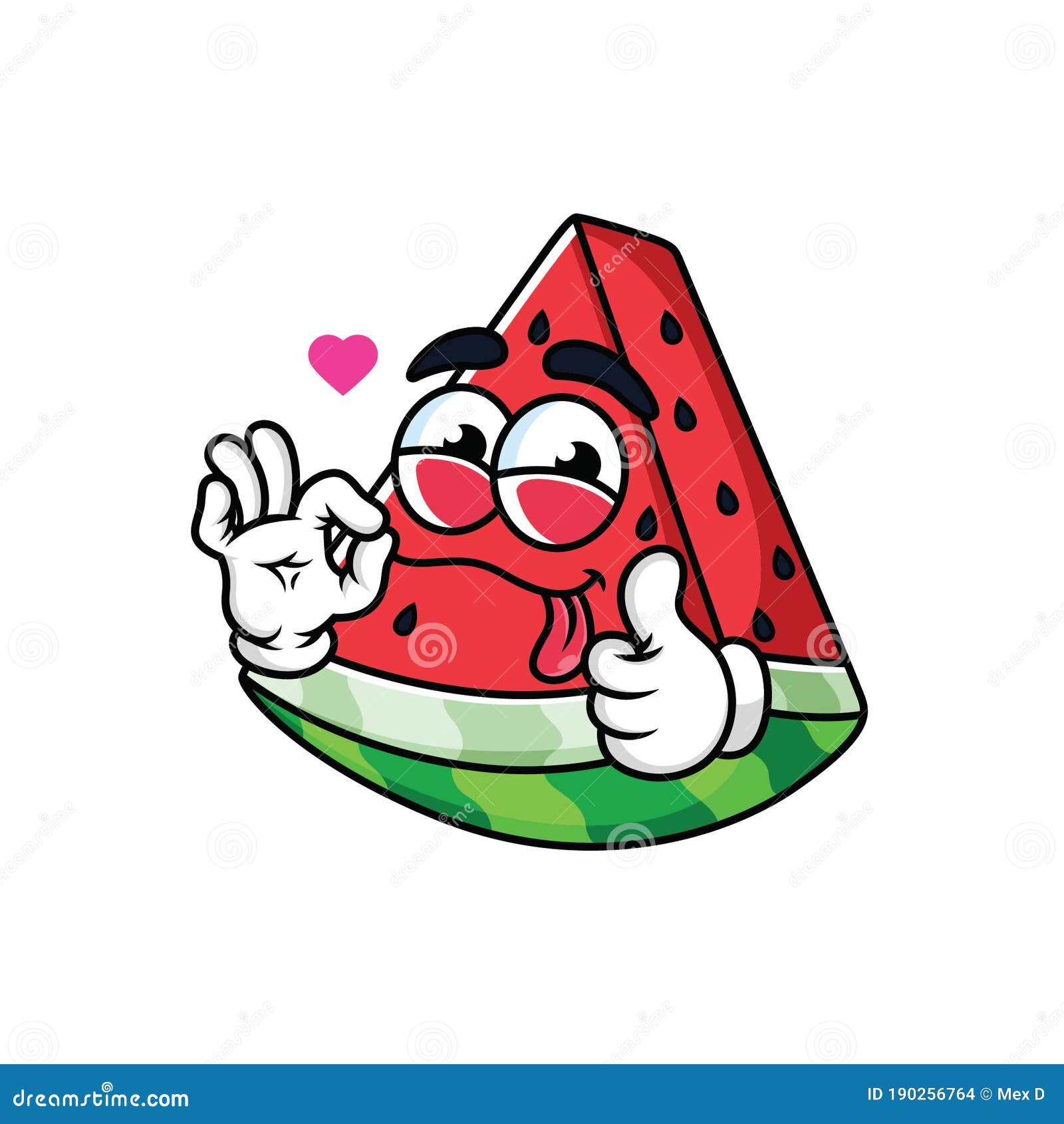 Cartoon Watermelon Expression with Funny Poses Stock Vector ...