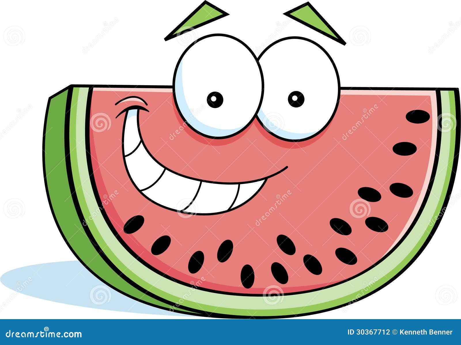 Cartoon watermelon stock vector. Illustration of happy - 30367712