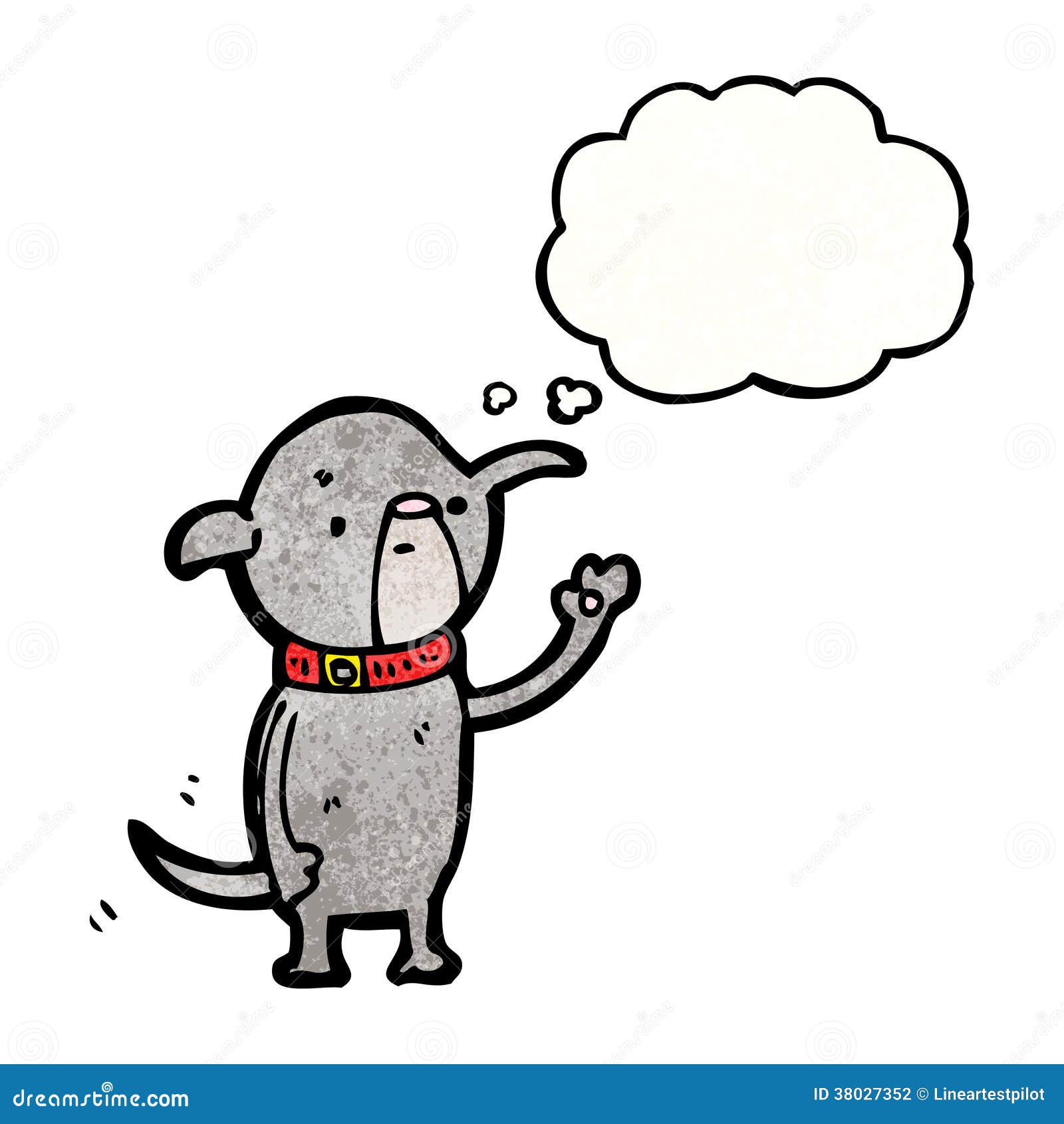 Cartoon waving dog stock vector. Illustration of character - 38027352