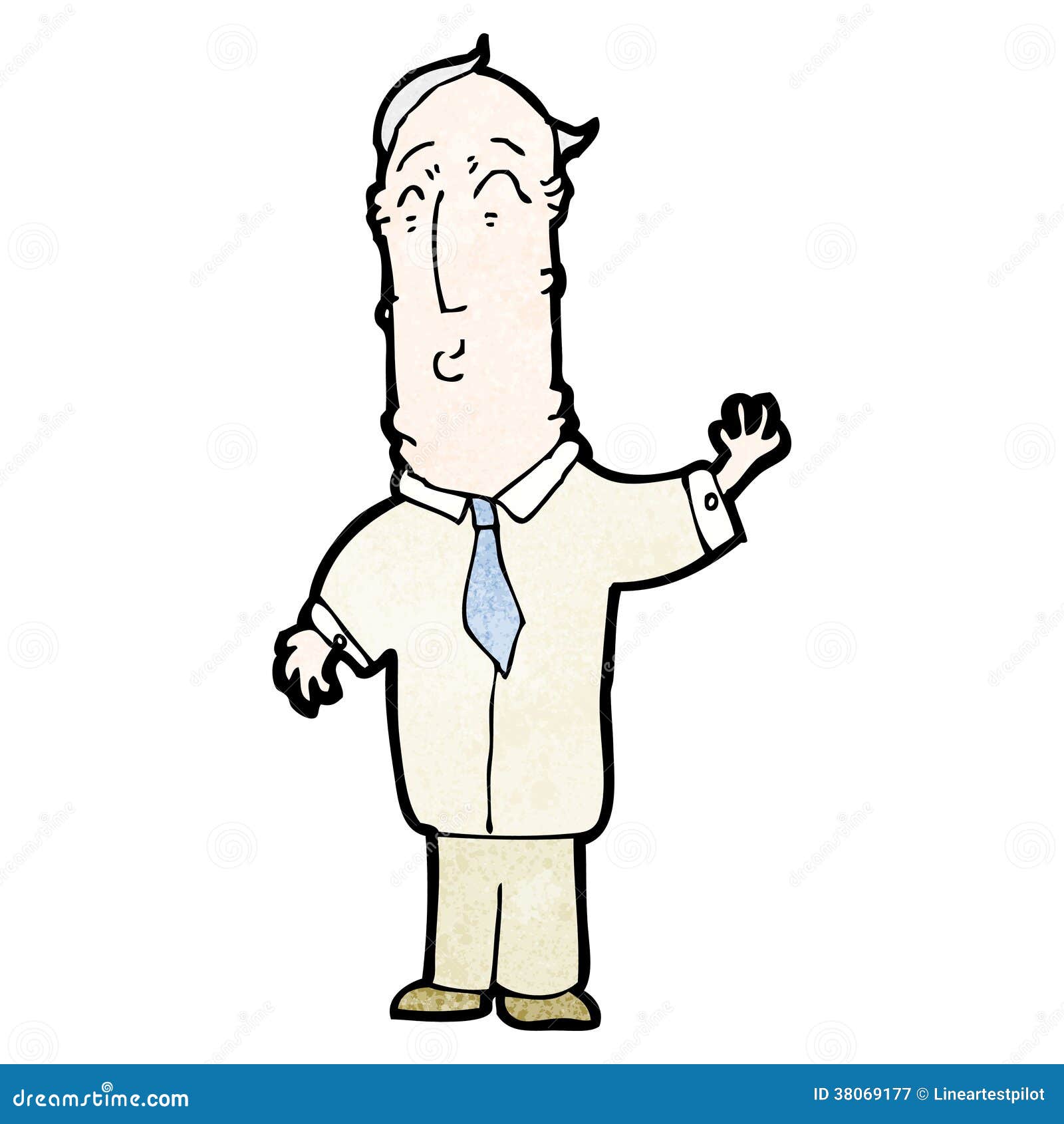 Cartoon waving man stock vector. Illustration of doodle - 38069177