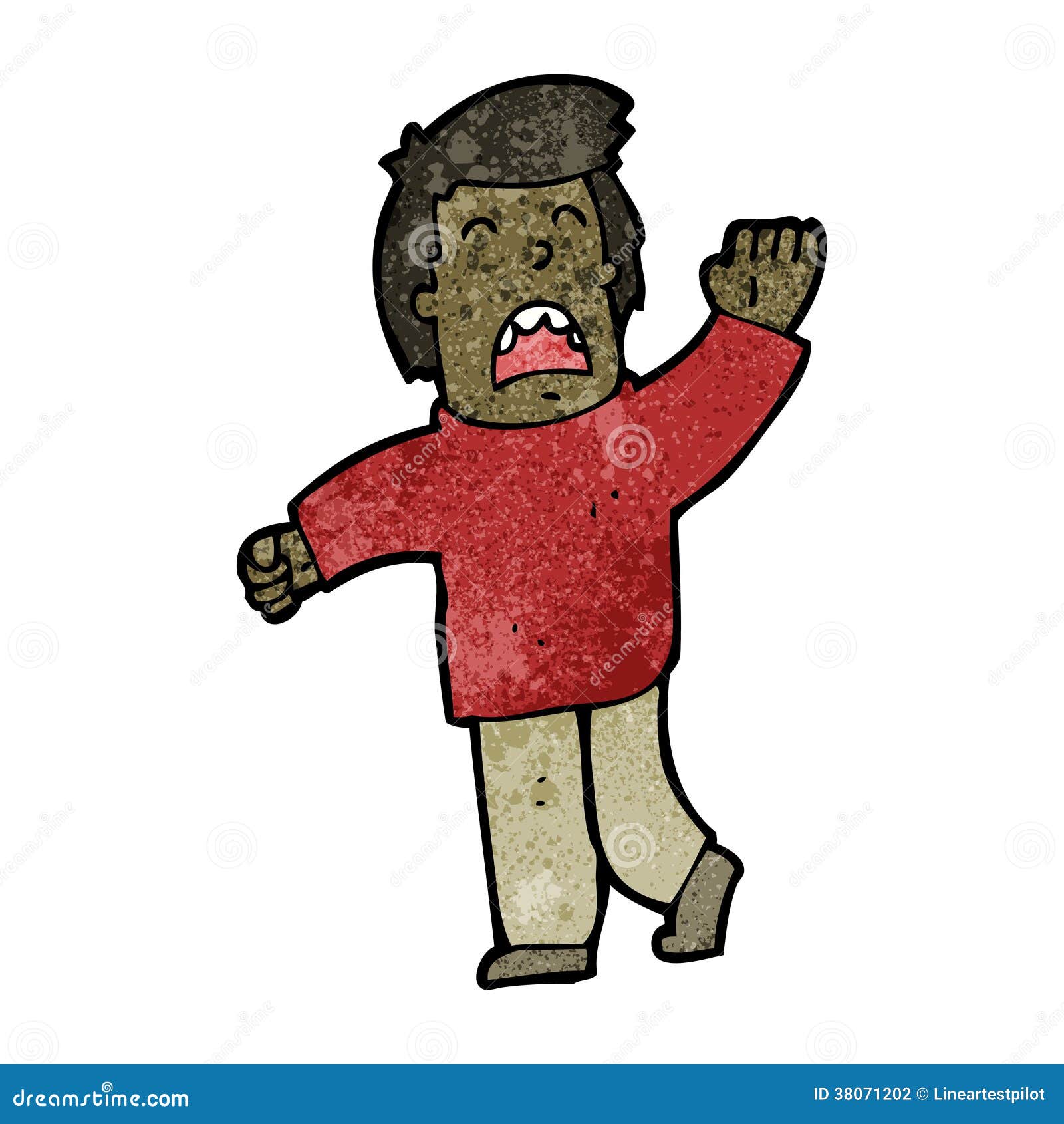 Cartoon waving man stock vector. Illustration of male - 38071202