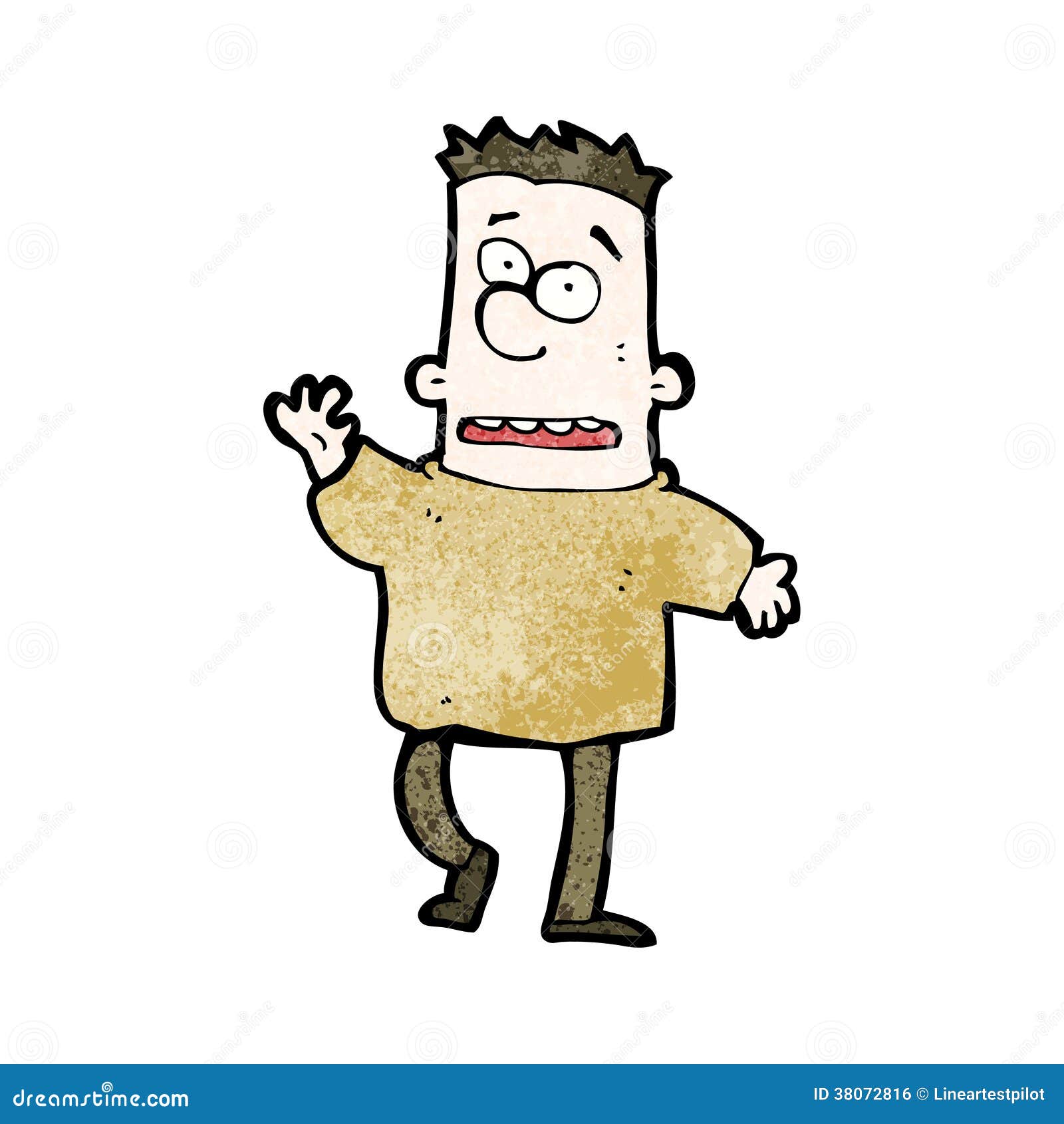 Cartoon waving man stock vector. Illustration of cartoon - 38072816