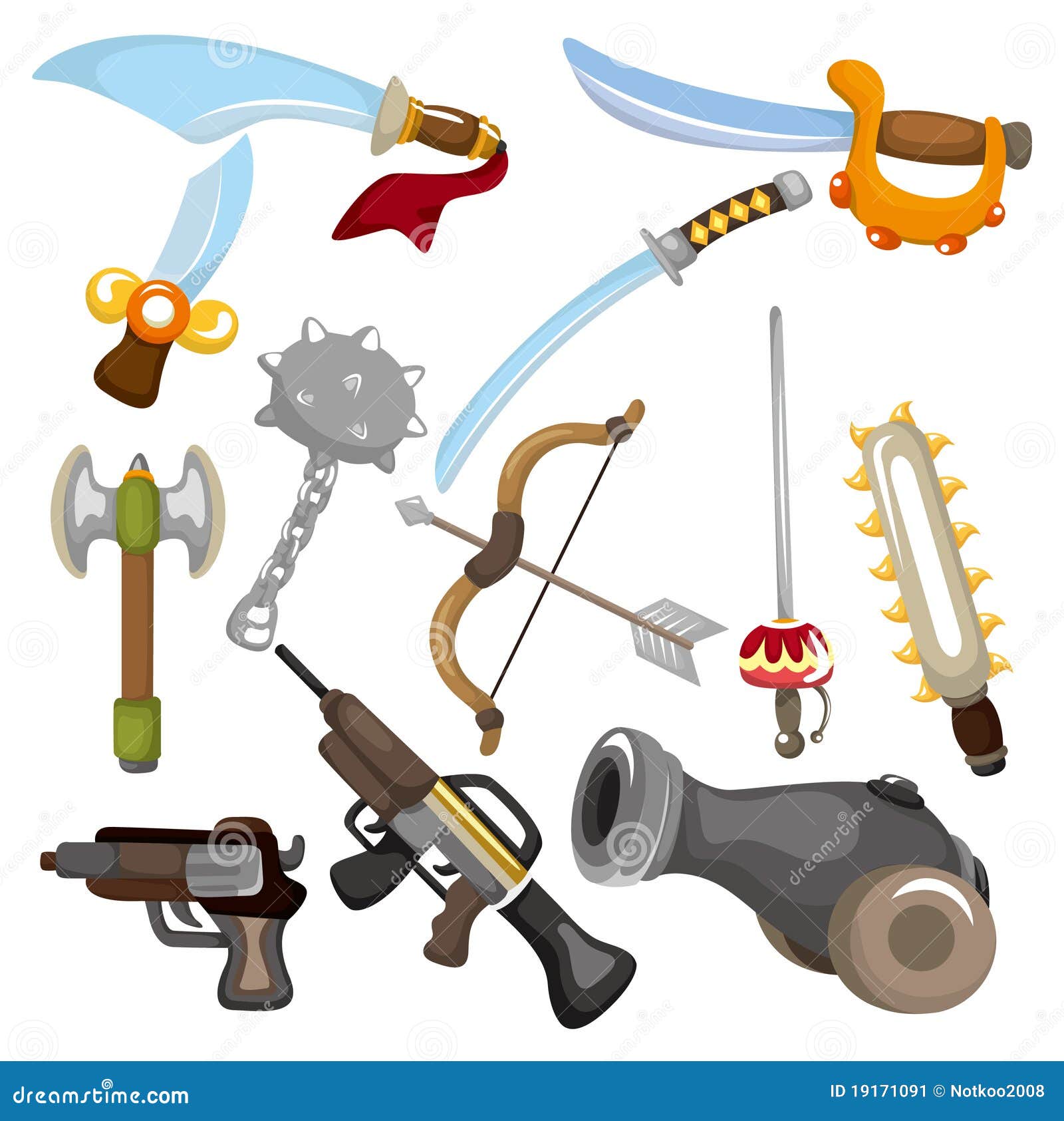 Cartoon Weapon Icon Stock Image - Image: 19171091