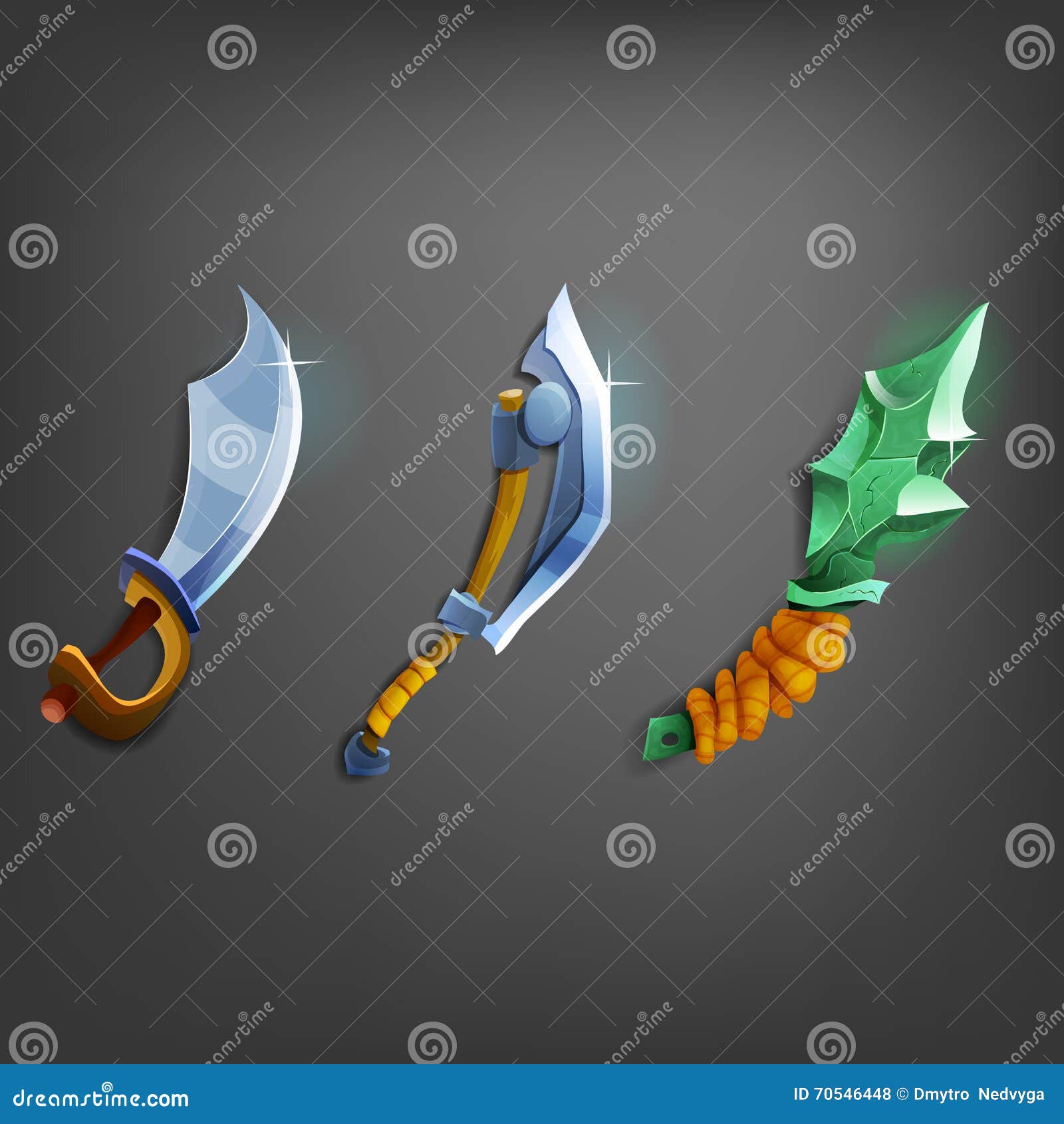 Set Of Cartoon Weapons. | CartoonDealer.com #82743247