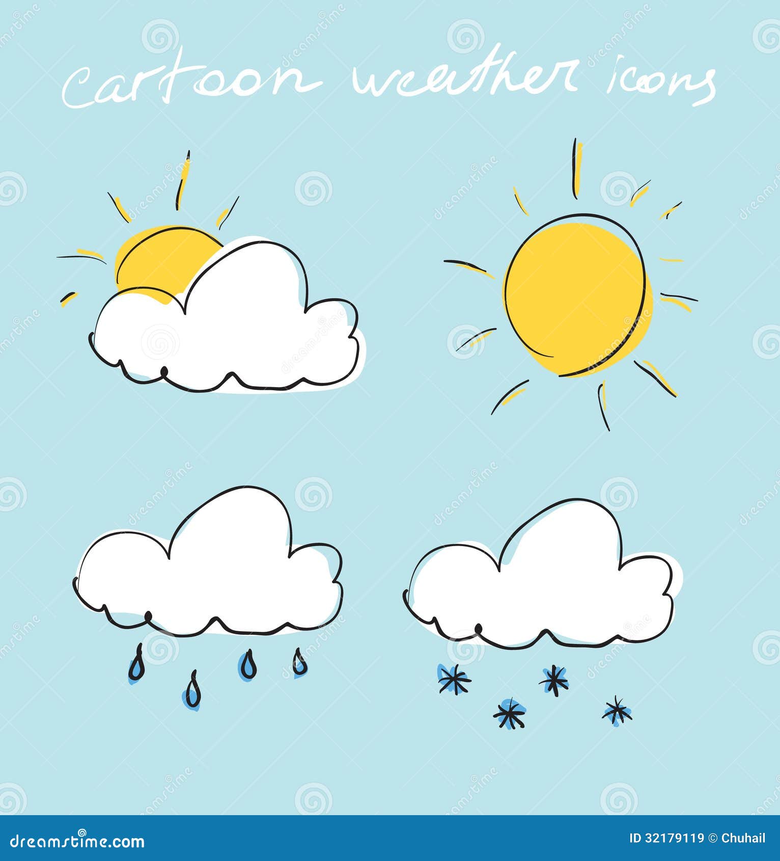 Cartoon Weather Icons Set Royalty Free Stock Images - Image: 32179119 Cartoon Weather Icons Set Royalty Free Stock Images - Image: 32179119
