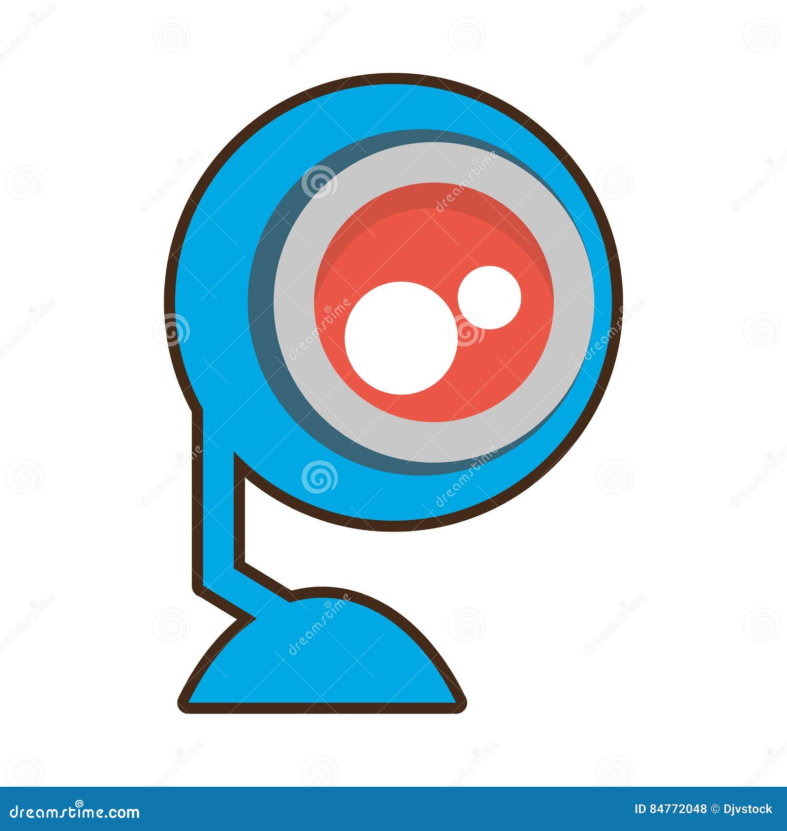 Cartoon Web Camera Play Communication Stock Vector - Illustration of ...