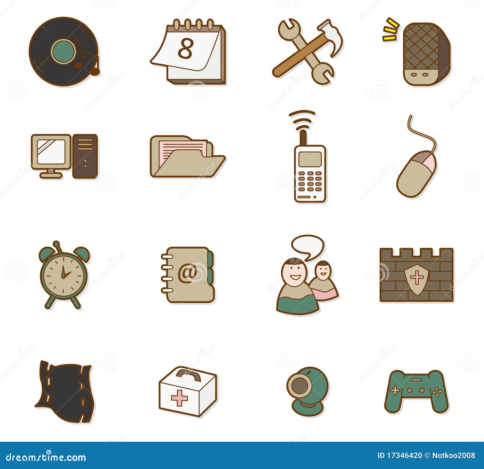 Cartoon web icon stock vector. Illustration of letter - 17346420