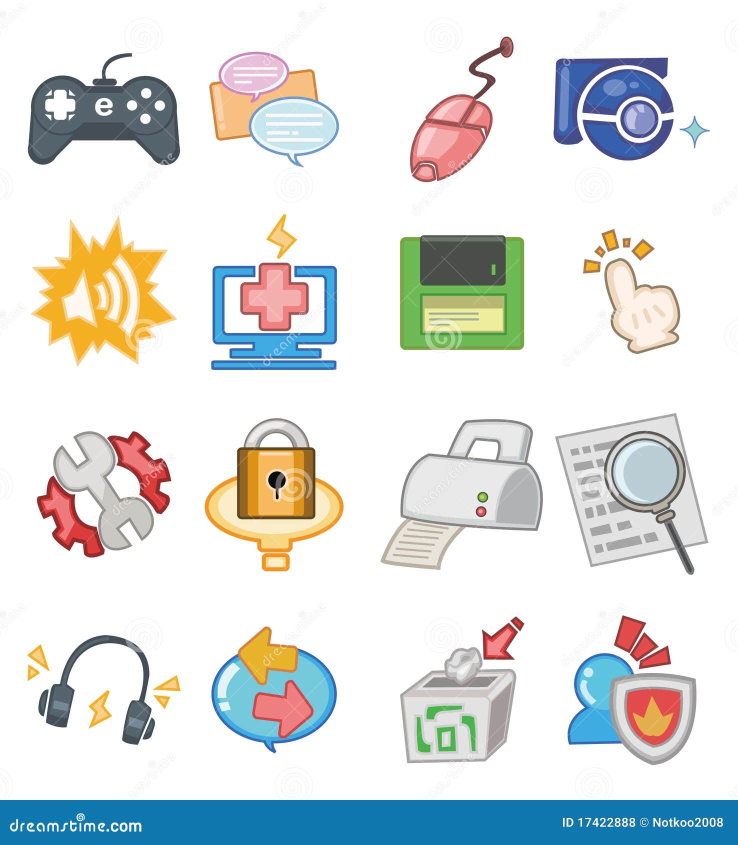 Cartoon web icon stock vector. Illustration of doodle - 17422888