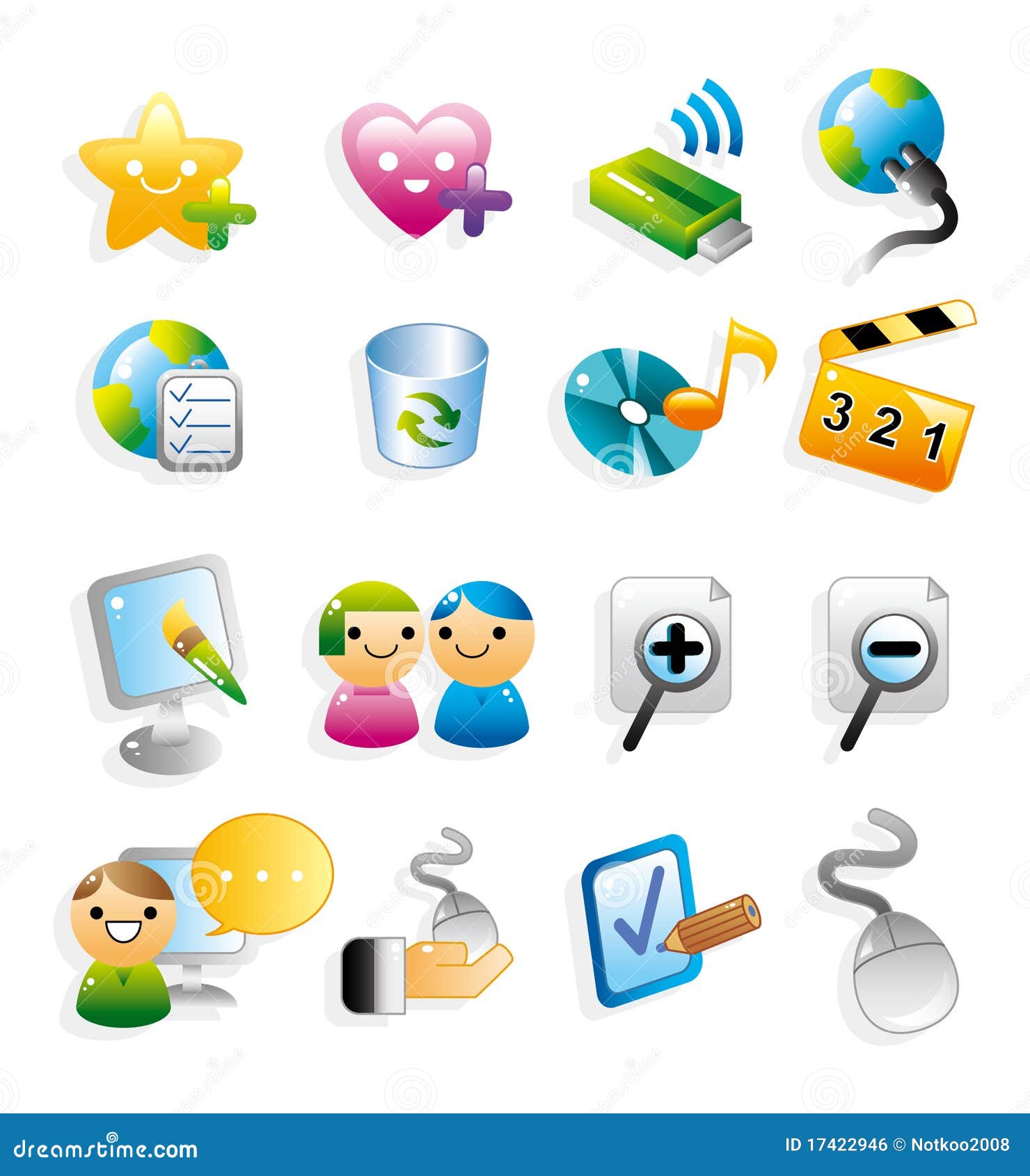 Cartoon web icon stock vector. Illustration of group - 17422946