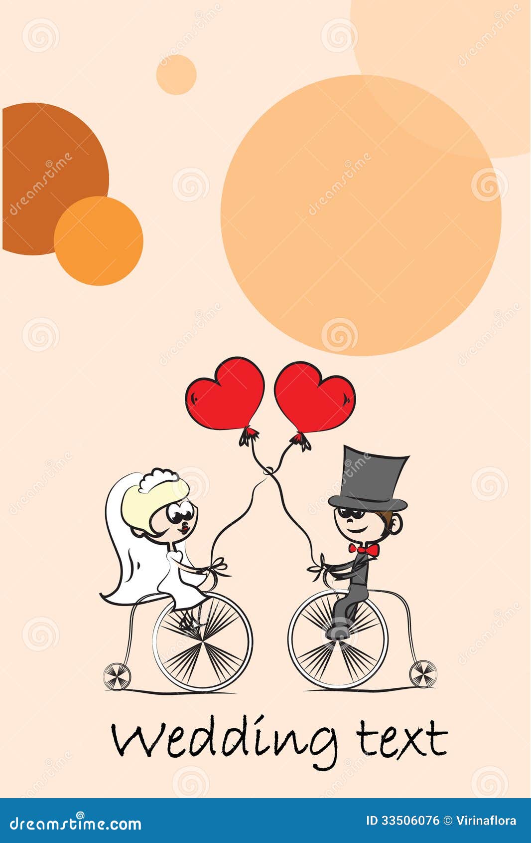 Cartoon Wedding Invitation,vector Stock Vector - Illustration of girl ...