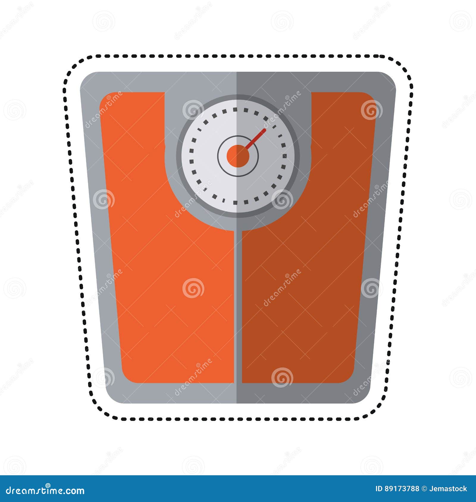 Cartoon Weight Scale Bathroom Image Stock Illustration - Illustration ...