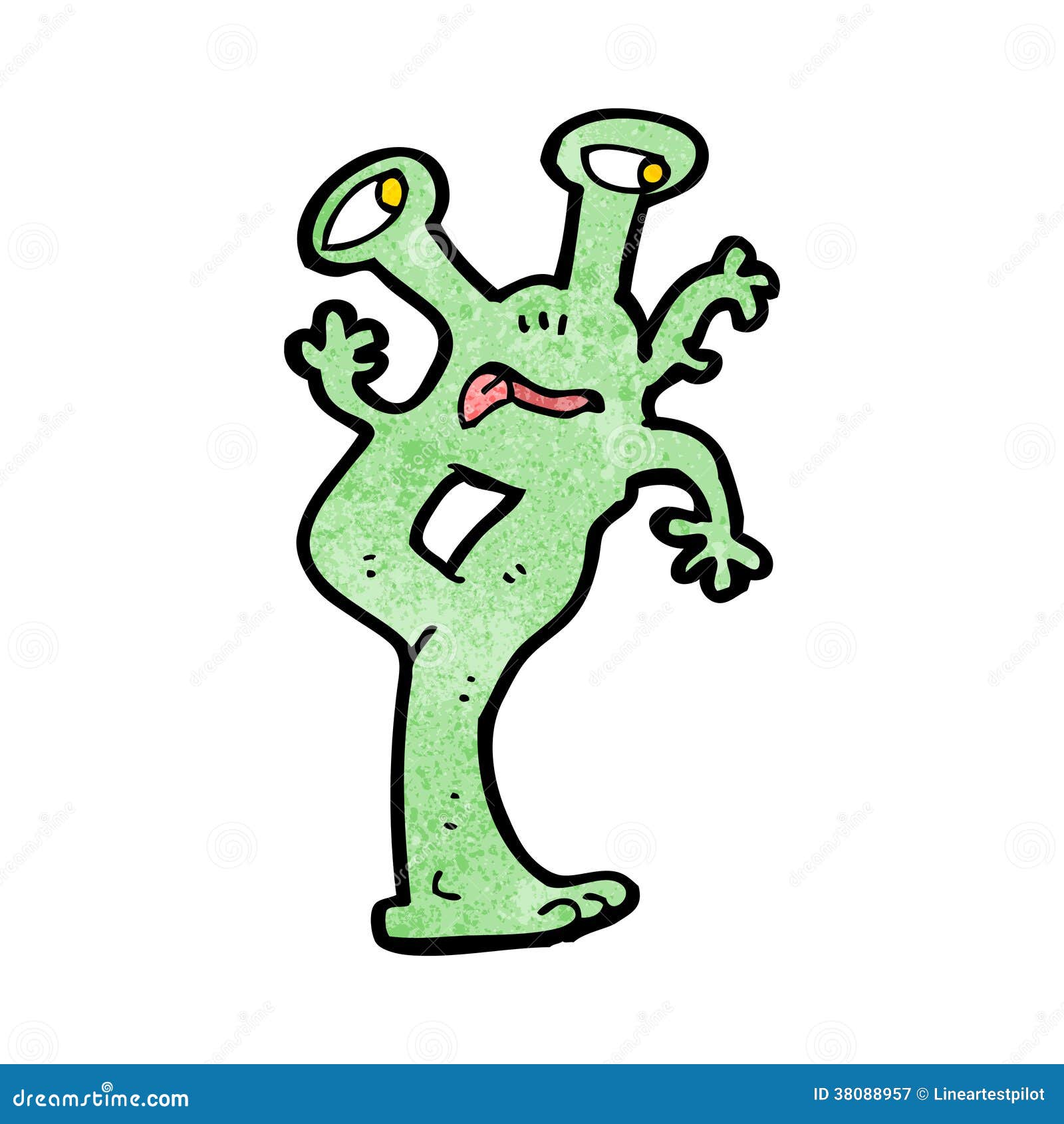 Cartoon Weird Alien Monster Stock Vector - Illustration of alien ...
