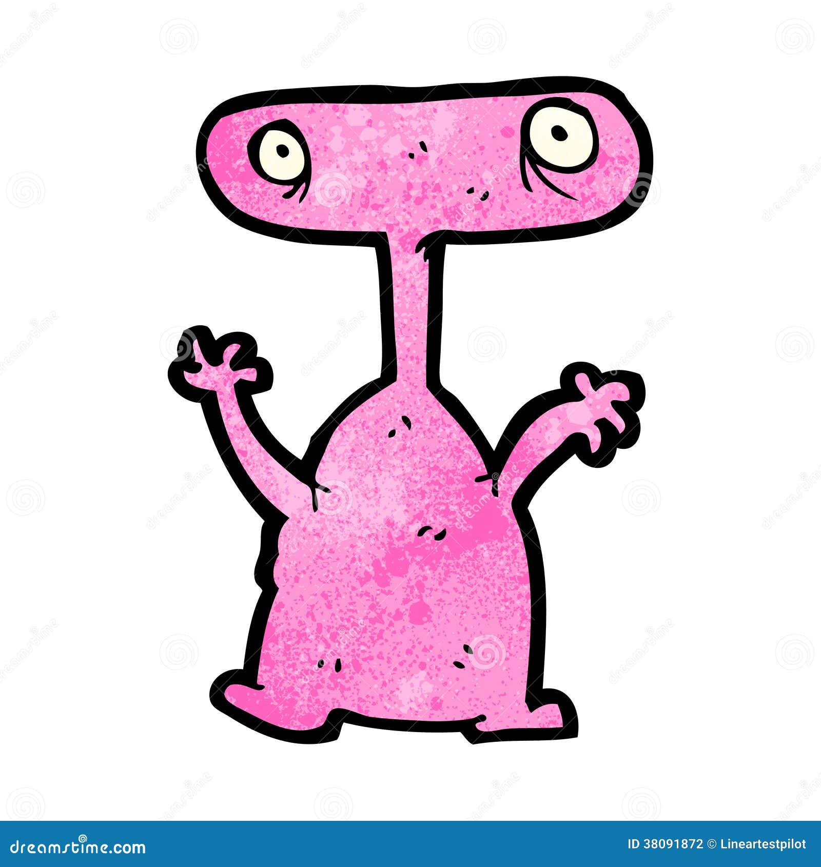 Cartoon Weird Alien Monster Stock Vector - Illustration of clip, retro ...