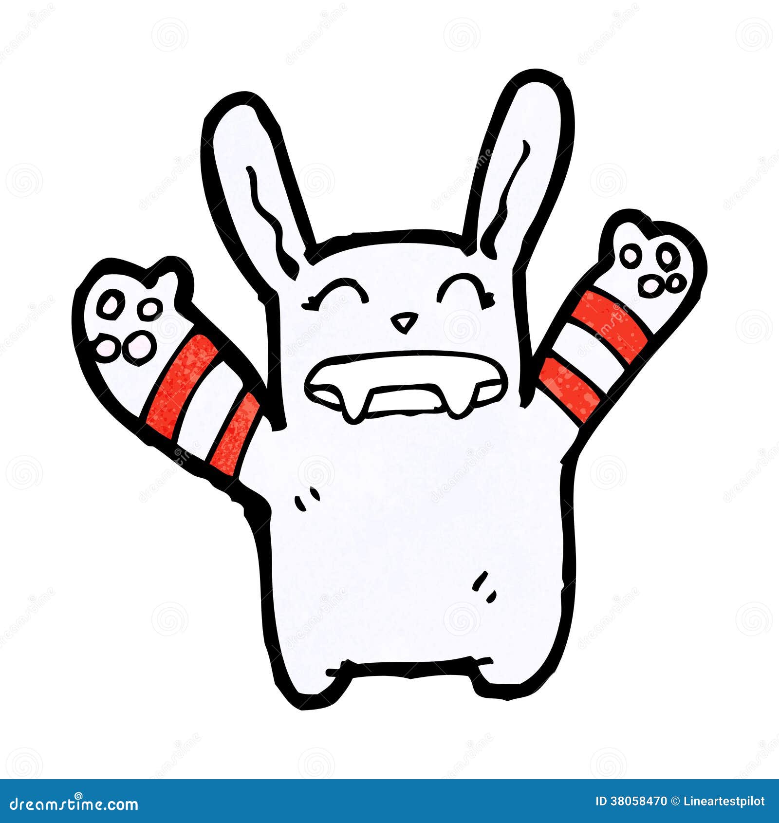 Cartoon Weird Vampire Rabbit Stock Vector - Illustration of cute, bunny ...