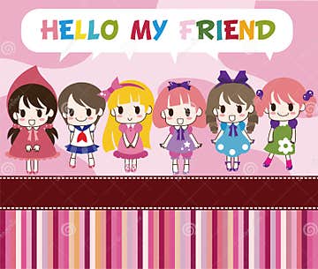 Cartoon welcome card stock vector. Illustration of romantic - 22426101