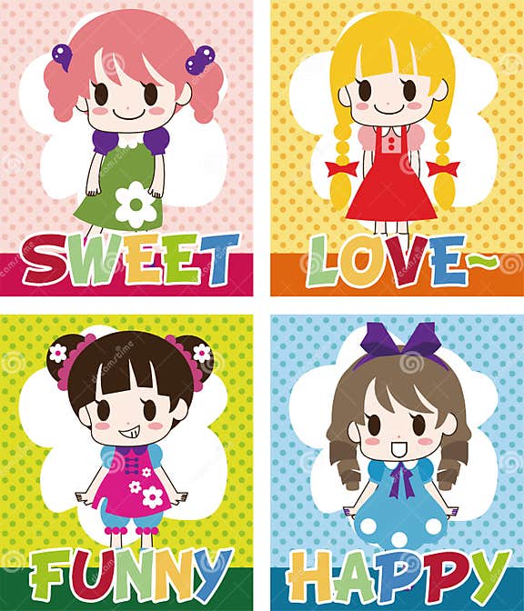 Cartoon welcome card stock vector. Illustration of heart - 22426110