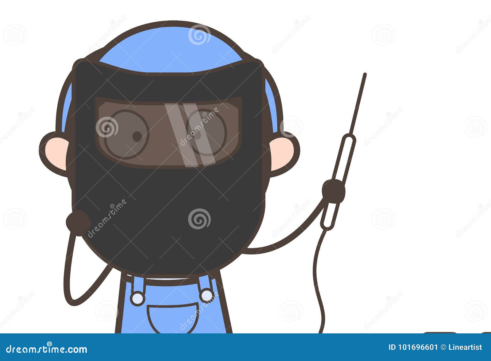 Cartoon Welder Vector Character Stock Illustration - Illustration of ...