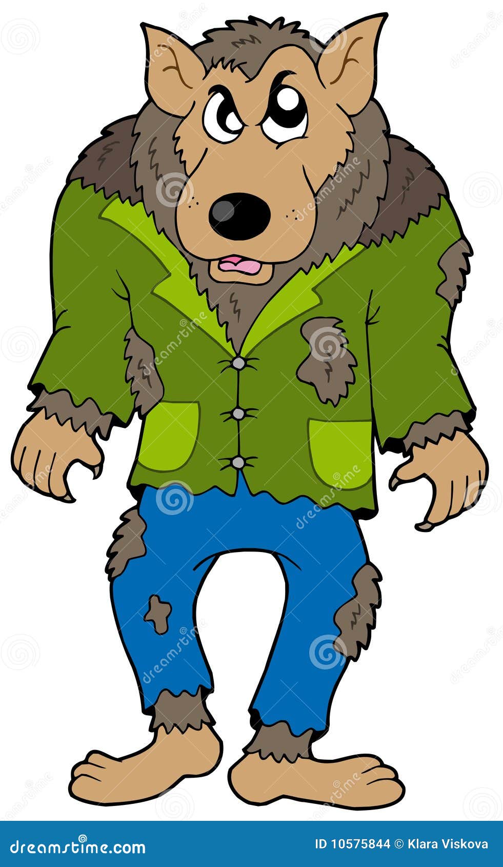 Cartoon Werewolf With Full Moon | CartoonDealer.com #82604071