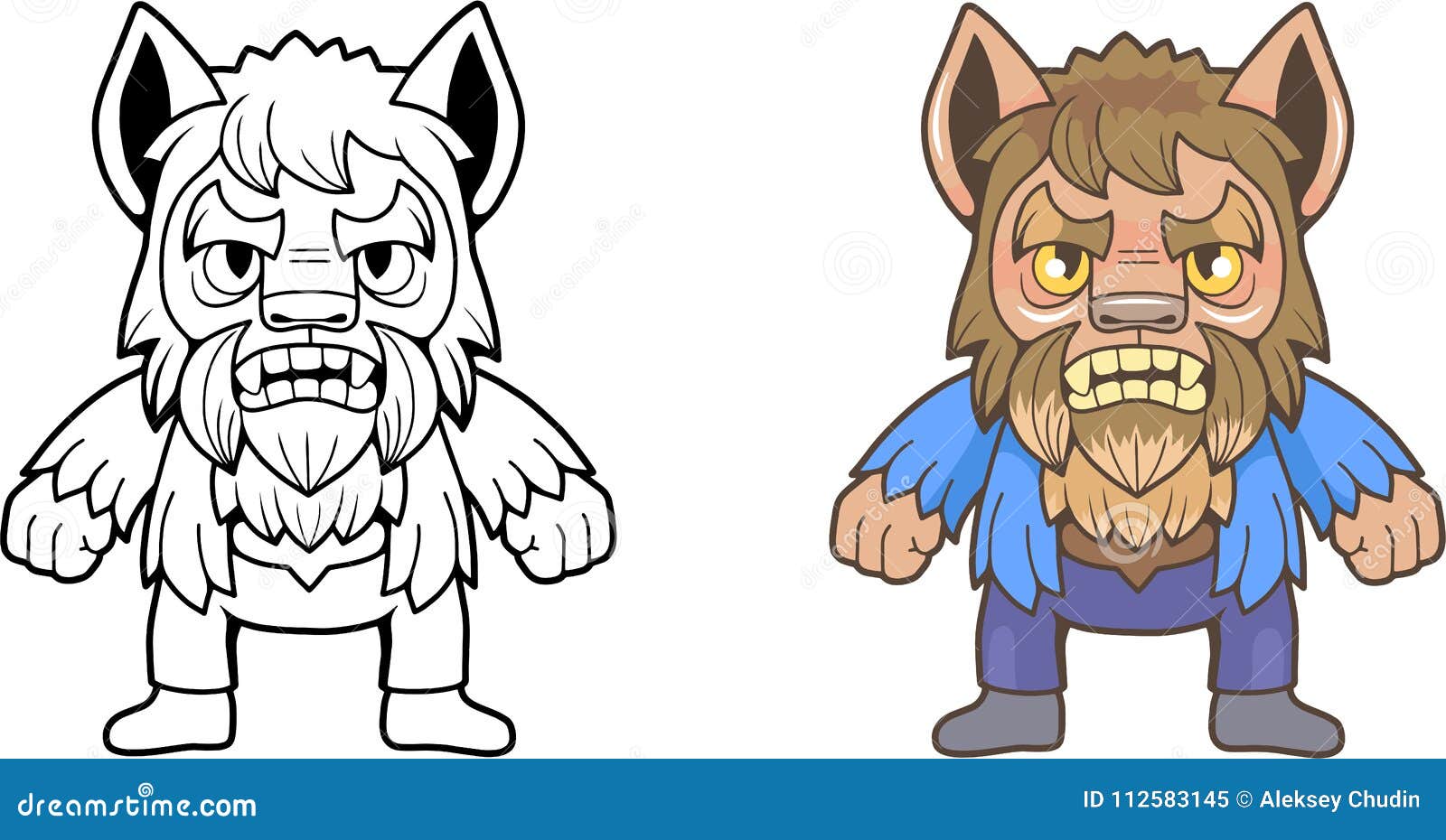 Cartoon Werewolf With Claws And Teeth Royalty-Free Stock Photo ...