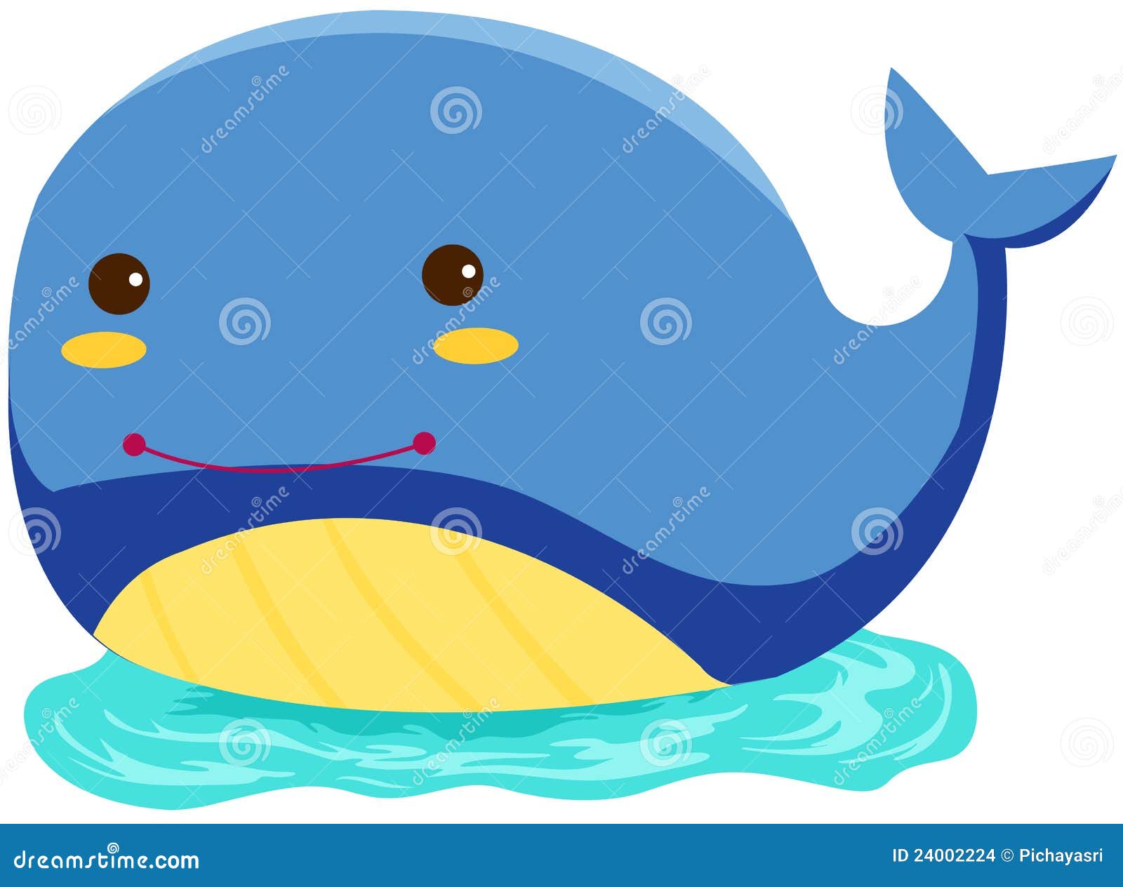 Cartoon whale stock vector. Illustration of marine, funny - 24002224