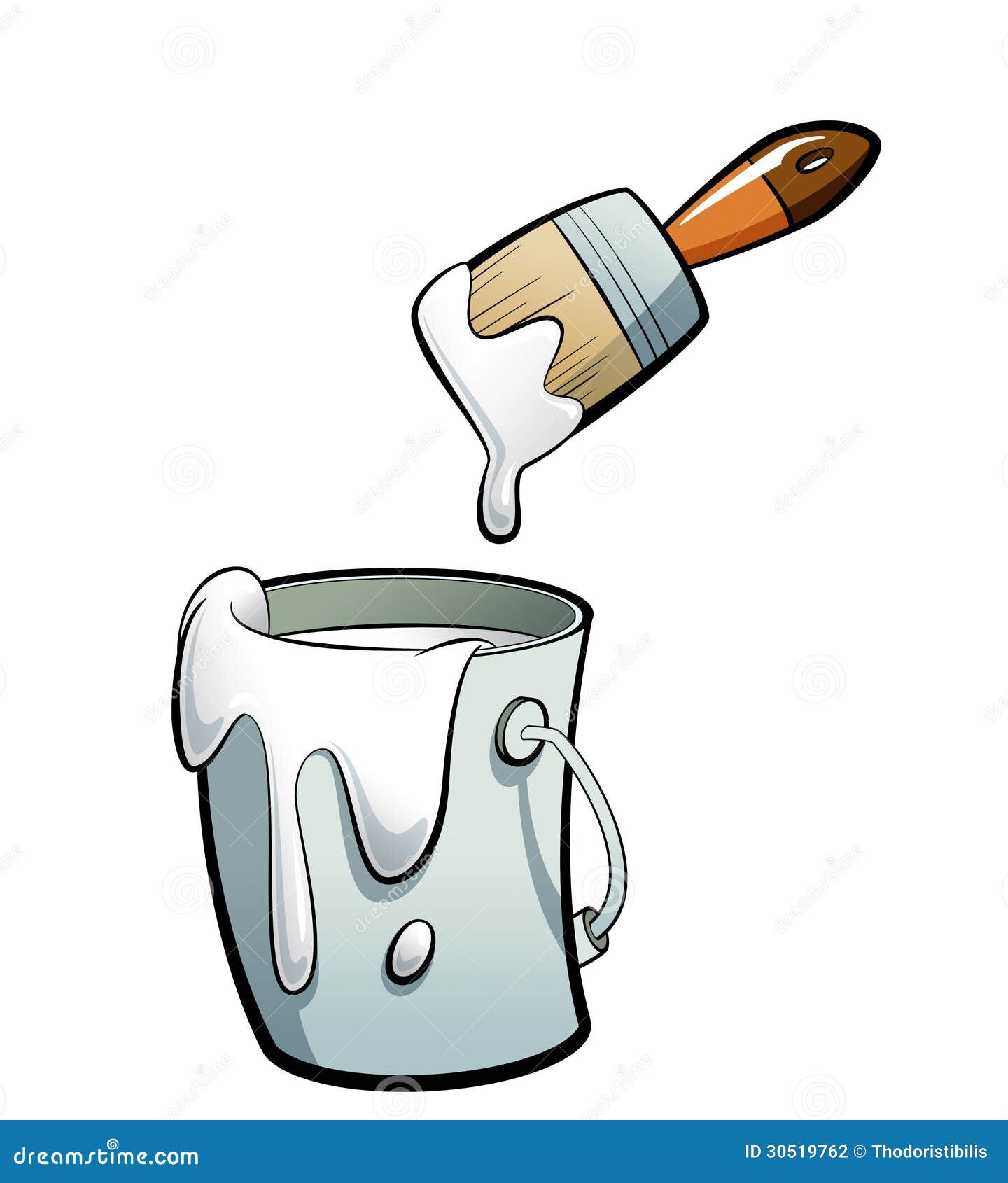 Cartoon White Color Paint in a Paint Bucket Painting with Paint Stock ... Cartoon White Color Paint in a Paint Bucket Painting with Paint Stock ...