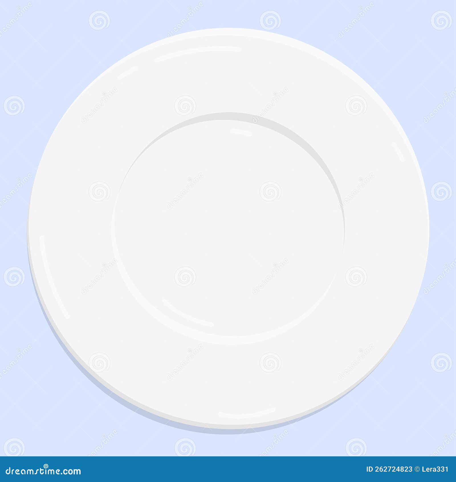 Cartoon White Plate Isolated. Vector Illustration Stock Vector ...