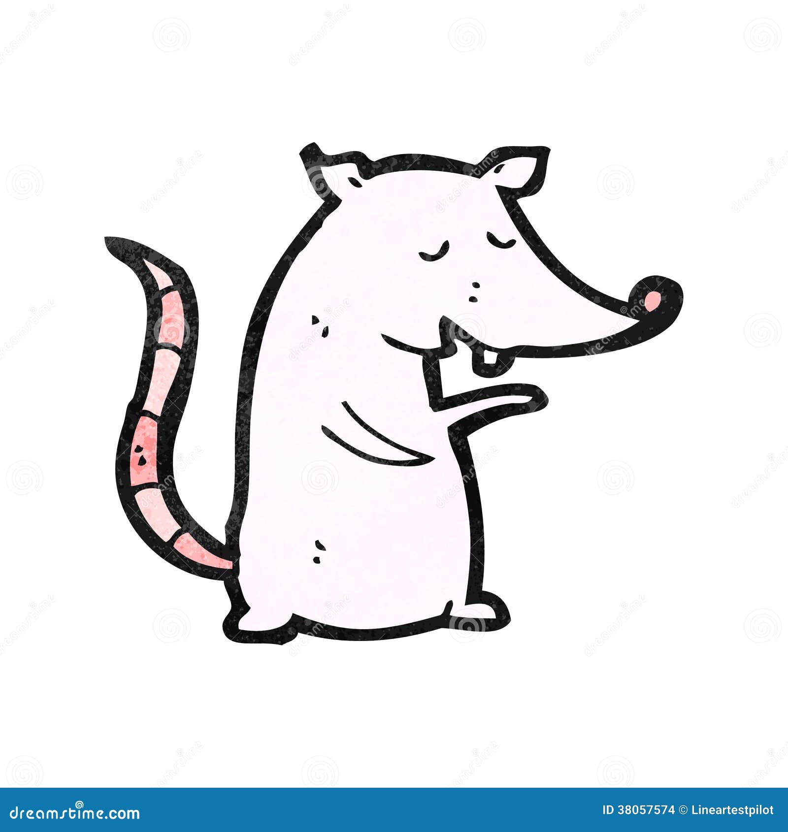 Cartoon white rat stock vector. Illustration of clip - 38057574