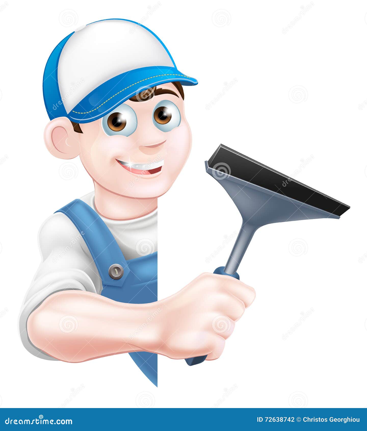Window Cleaner Cartoon Sign Vector Illustration | CartoonDealer.com ...
