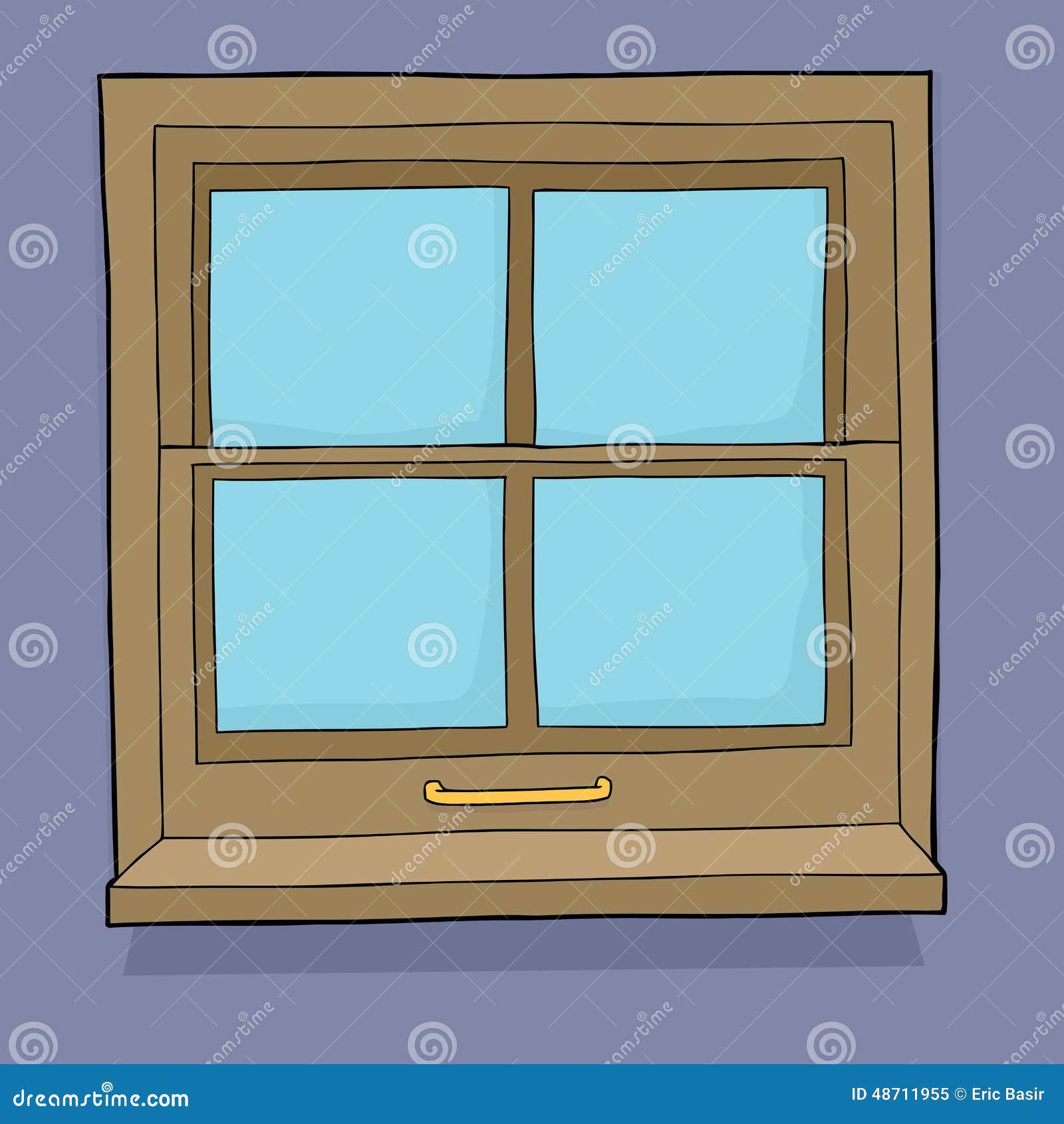 Cartoon Window stock illustration. Illustration of single - 48711955
