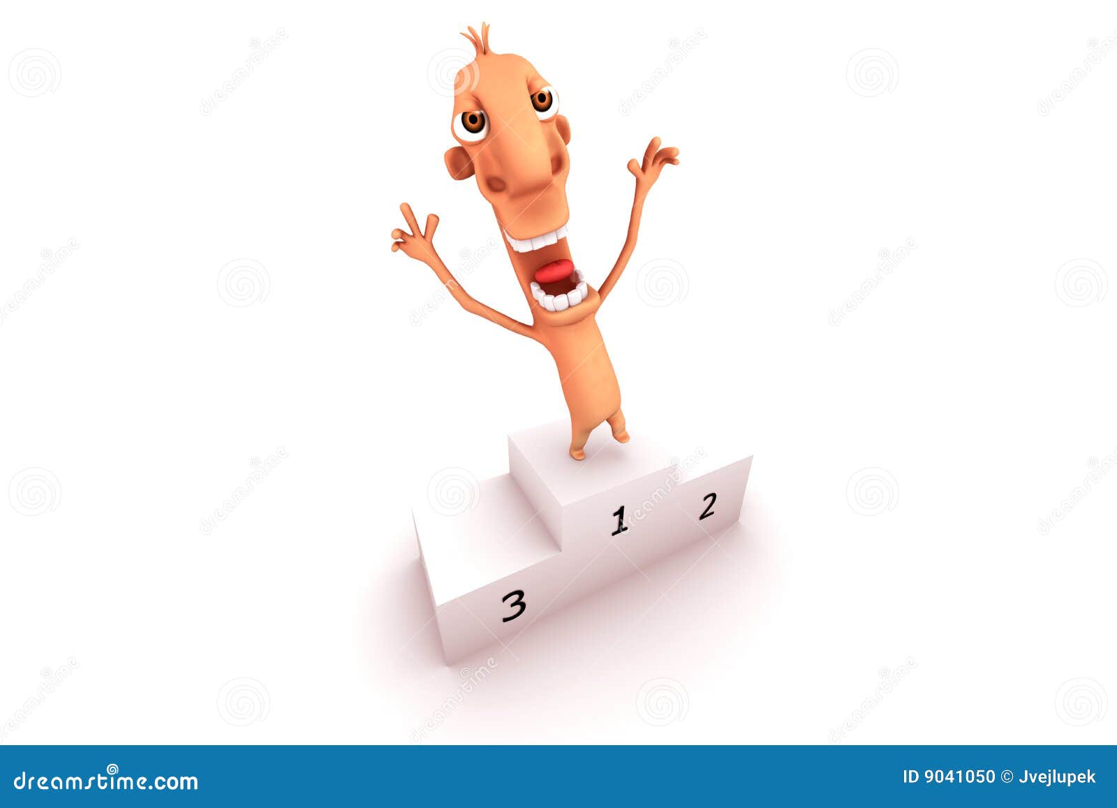Cartoon Winner. Objects Over White. Stock Illustration - Illustration ...