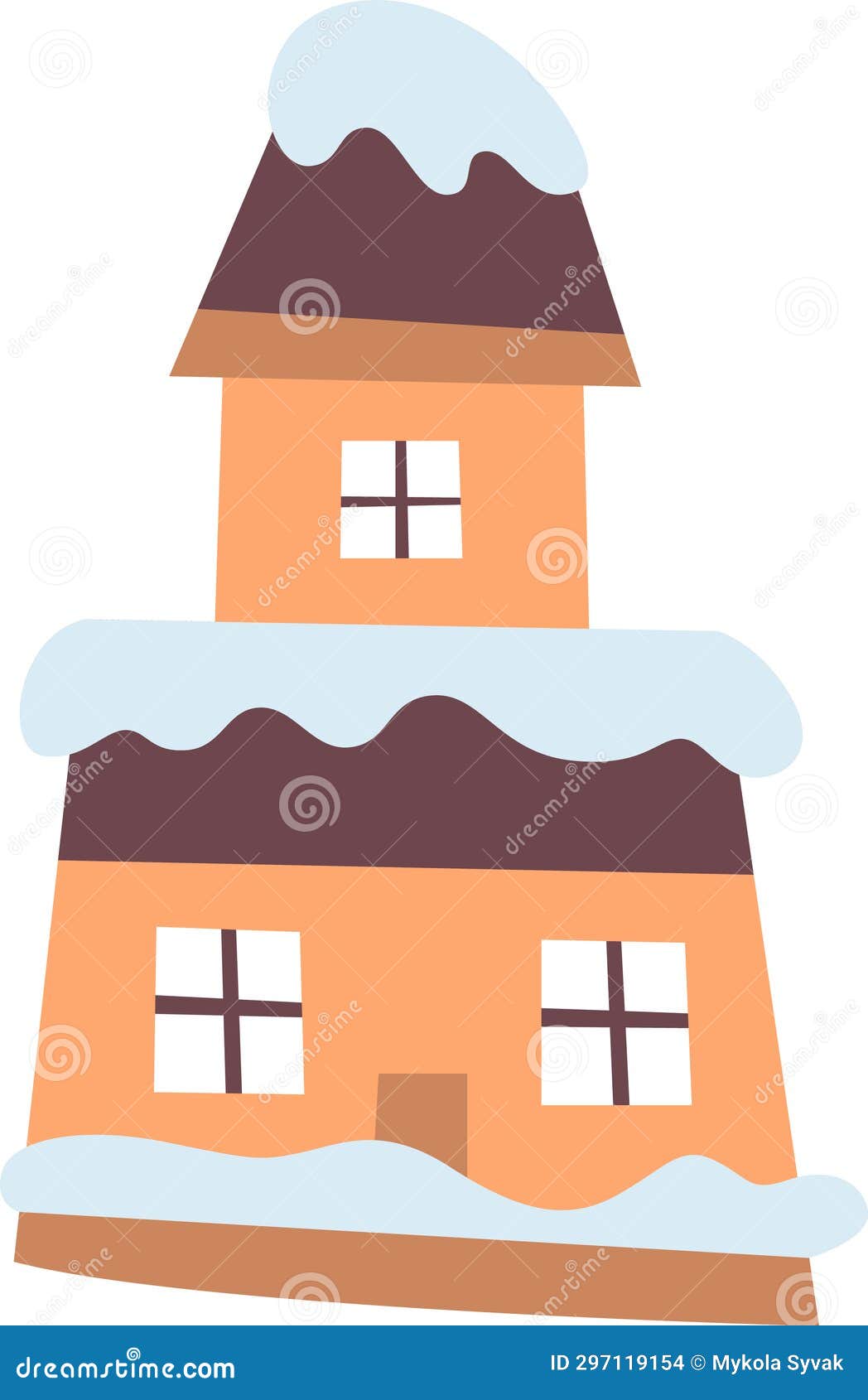 Cartoon Winter House stock illustration. Illustration of vector - 297119154