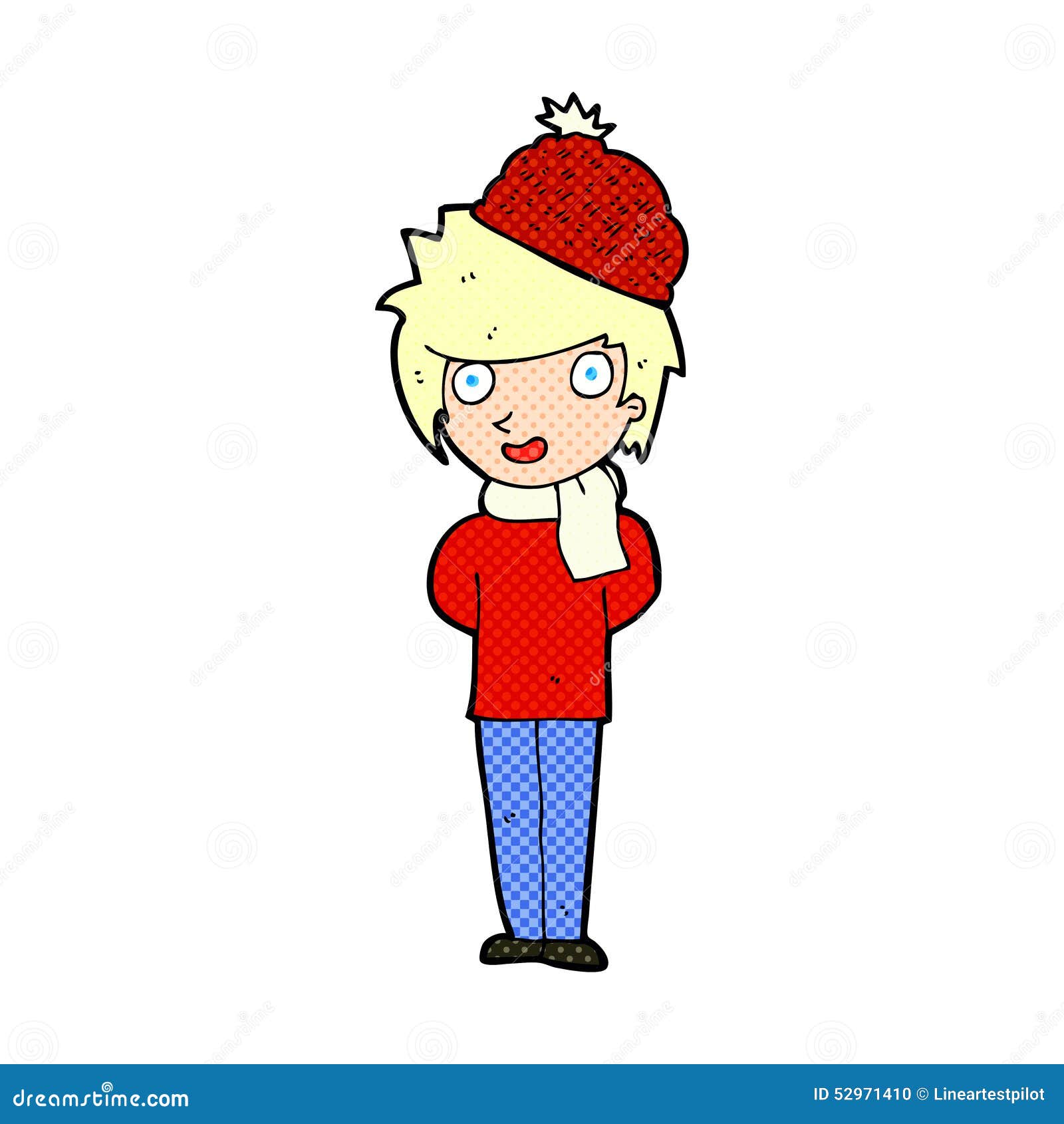 Cartoon winter man stock illustration. Illustration of male - 52971410