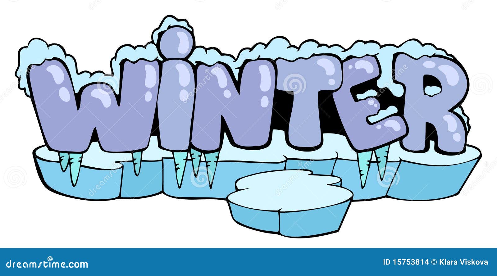 Cartoon winter sign stock vector. Illustration of notice - 15753814