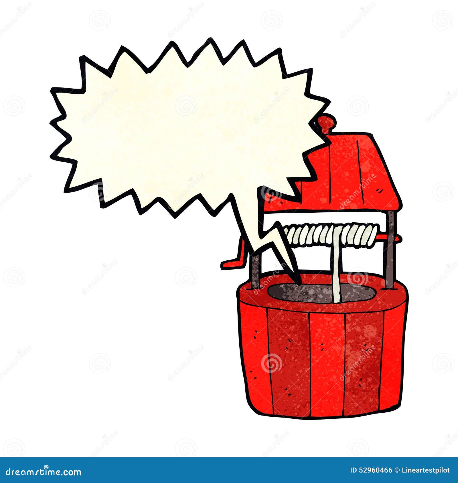 Cartoon Wishing Well Isolated On White Background, 3D Rendering Royalty ...