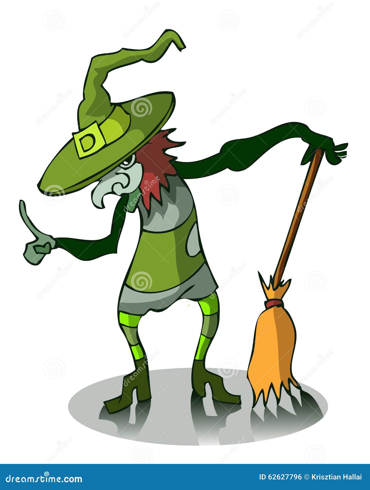 Cartoon Witch. stock vector. Illustration of character - 62627796