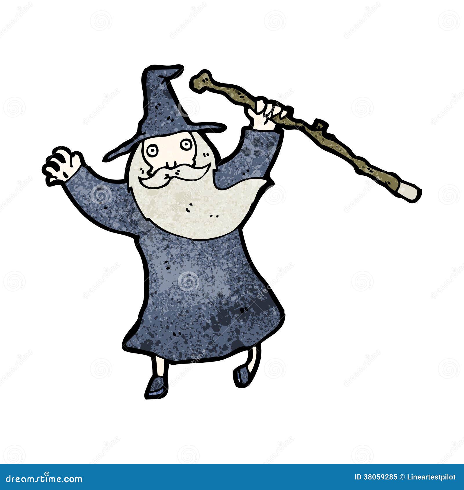 Cartoon wizard stock vector. Illustration of quirky, drawn - 38059285