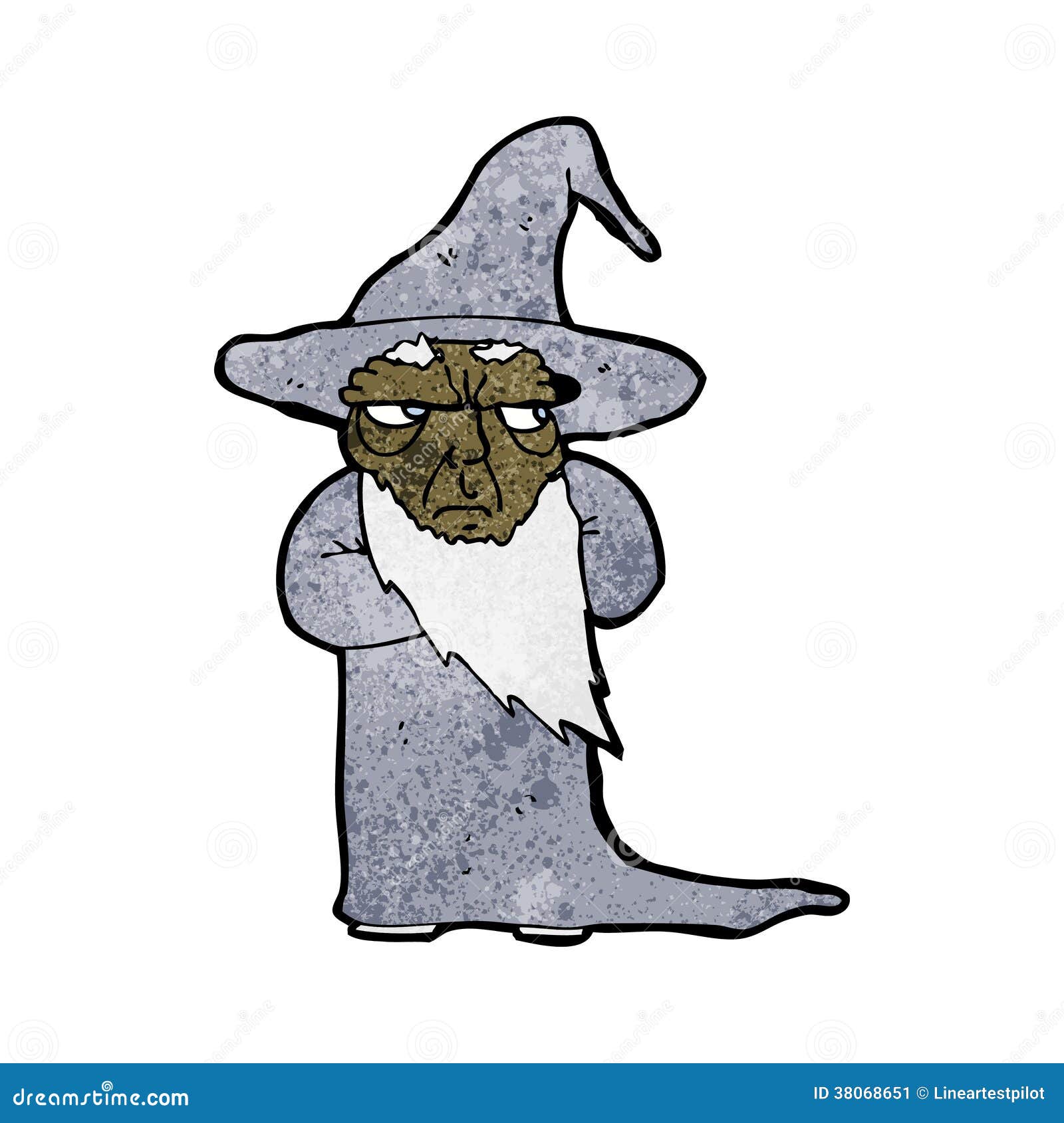 Cartoon wizard stock vector. Illustration of silly, grunge - 38068651