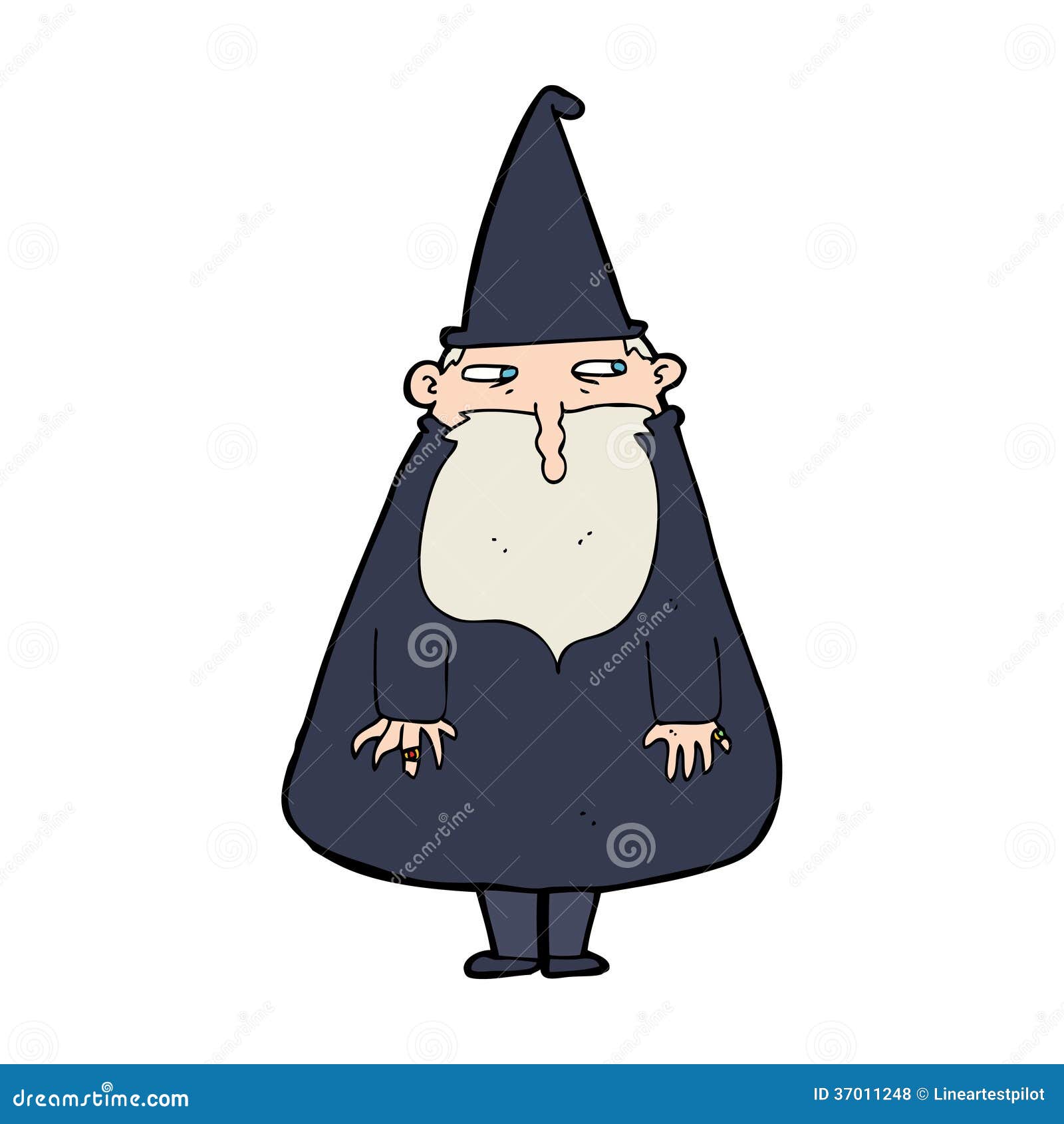 Cartoon wizard stock vector. Illustration of clip, hand - 37011248