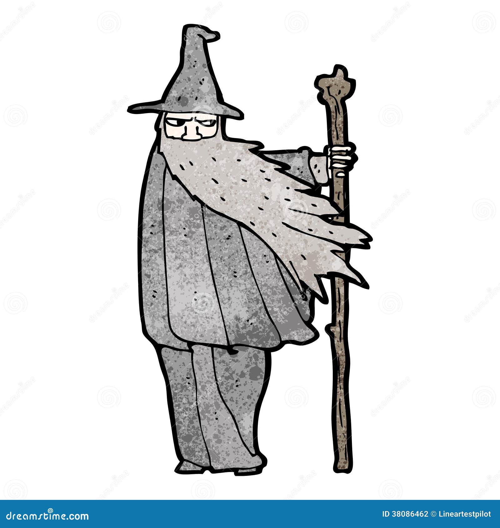 Cartoon wizard stock vector. Illustration of wizard, retro - 38086462